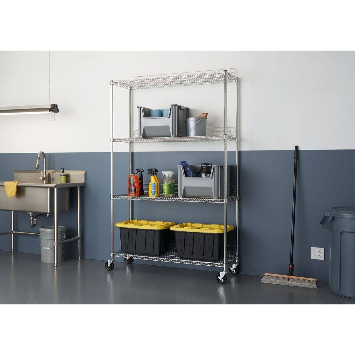 TRINITY EcoStorage® 4 Tier |48x18x72| Commercial Wire Shelving | Nsf ...