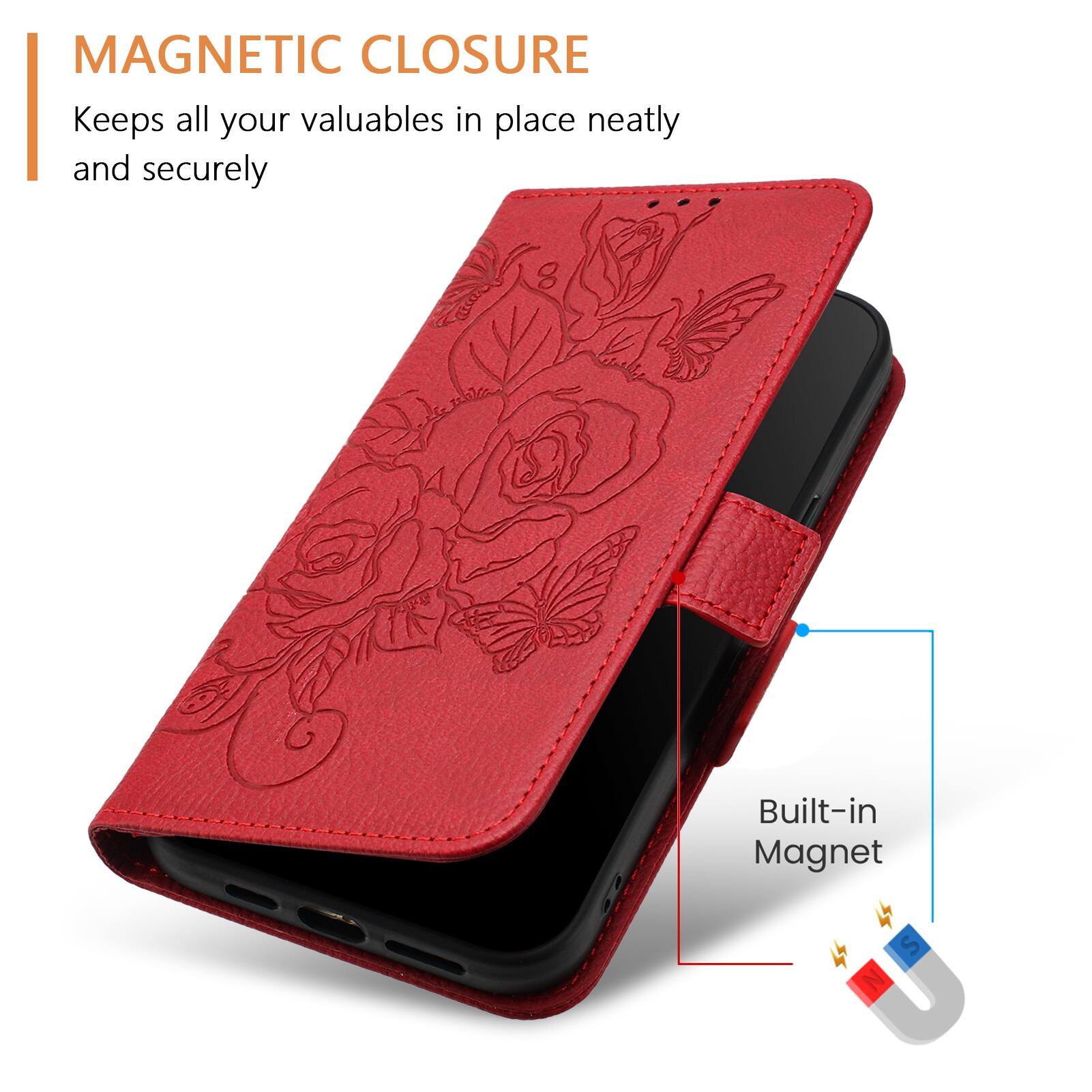 Dteck Embossed Texture Case for Samsung Galaxy S25 Edge,PU Leather Card ...