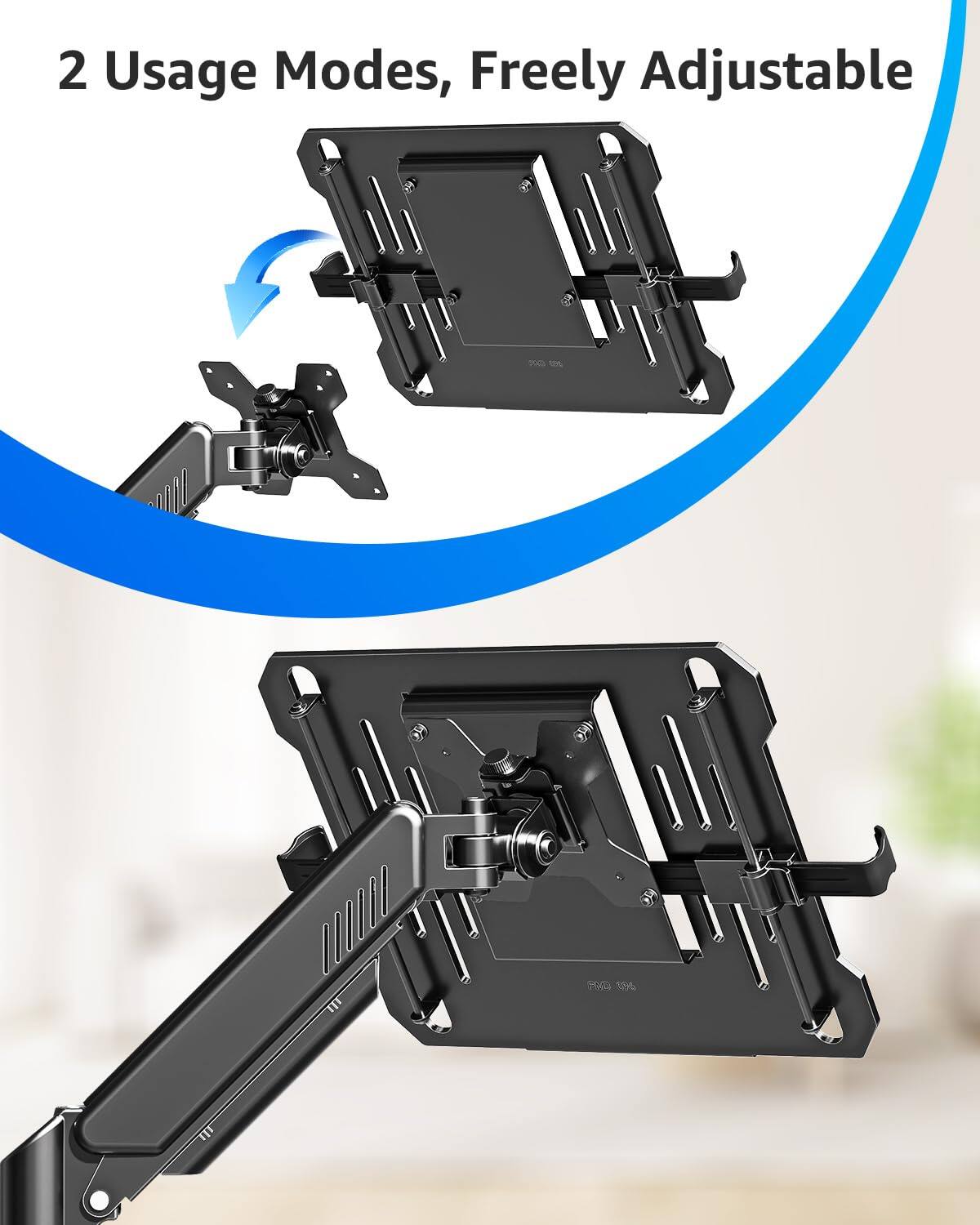 Cedar Assembly Laptop Stand For Desk 2 in 1 Monitor Mount With Tray ...