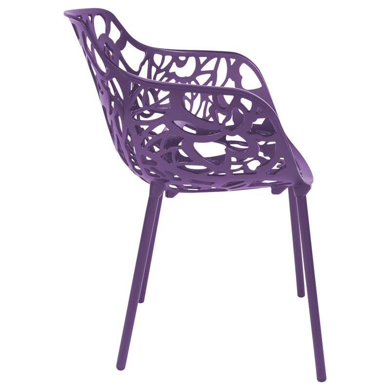 Back. LeisureMod - Devon Stackable Aluminum Dining Chair with Floral ...