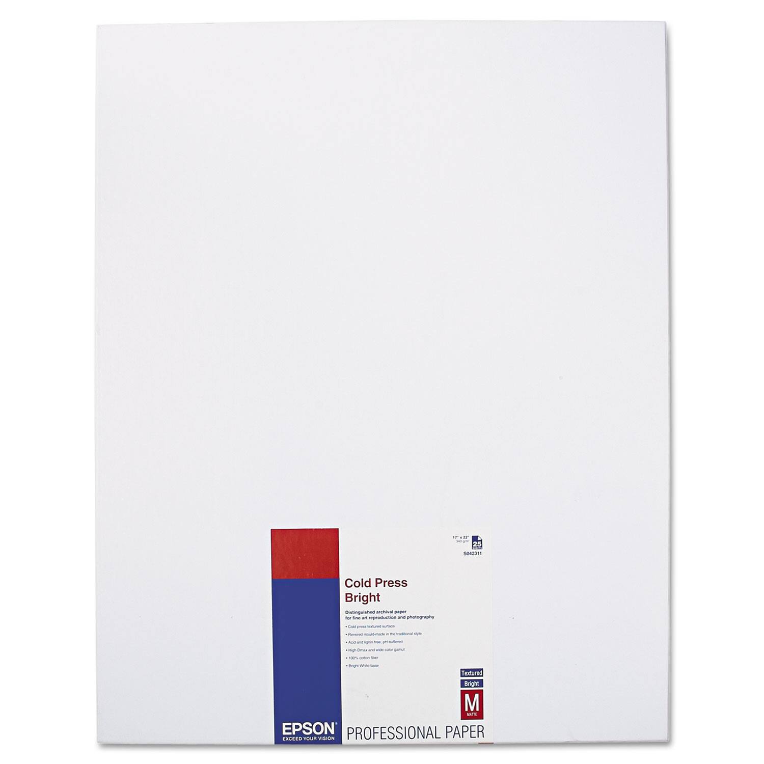 Epson Cold Press Bright Fine Art Paper 17 x 22 inches Textured Matte ...