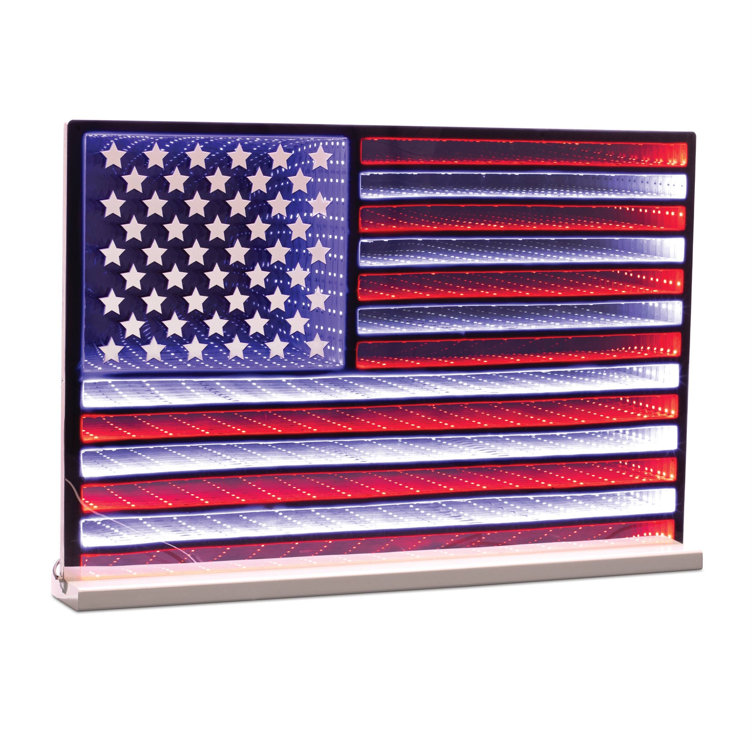 BreeBe American Flag Ekko Light Display 23"L Red, White, Blue 92900DS ...