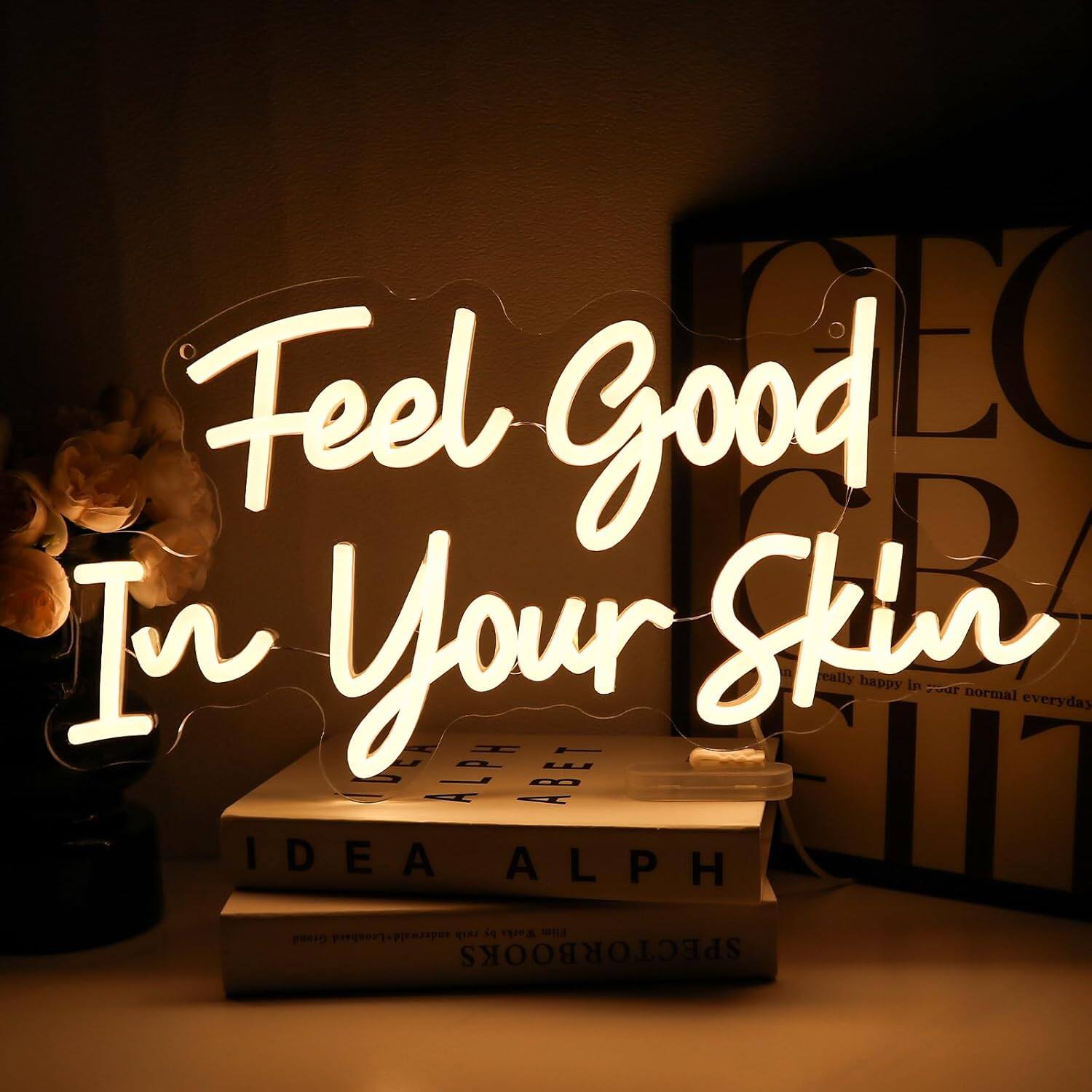 Auledio PMCVYH Feel Good In Your Skin Neon Sign for Wall Decor, Led ...