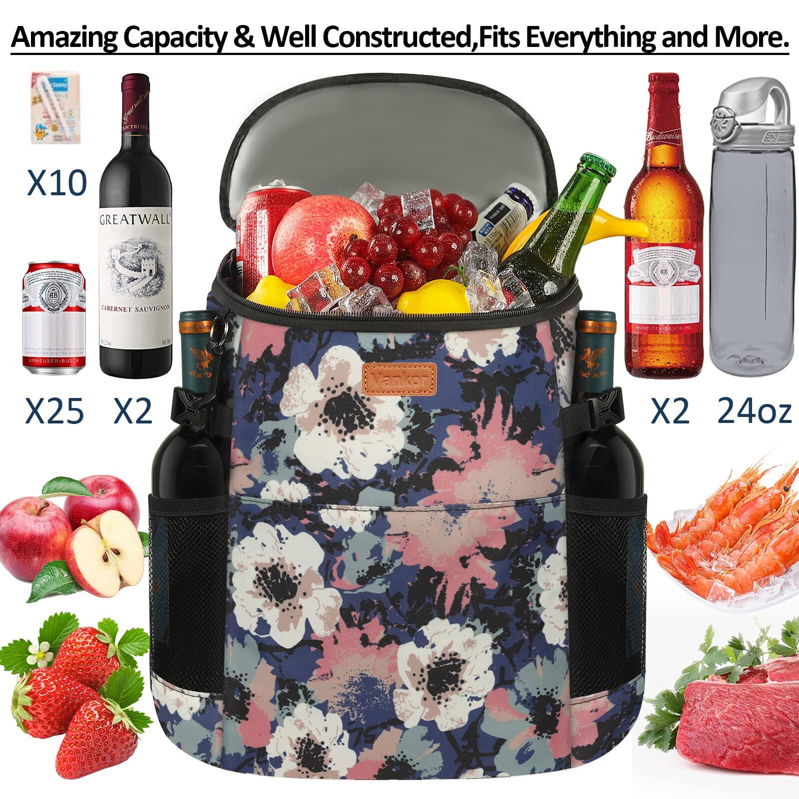 Live At Space Camping Cooler Backpack 30 Cans Soft Coolers Insulated ...