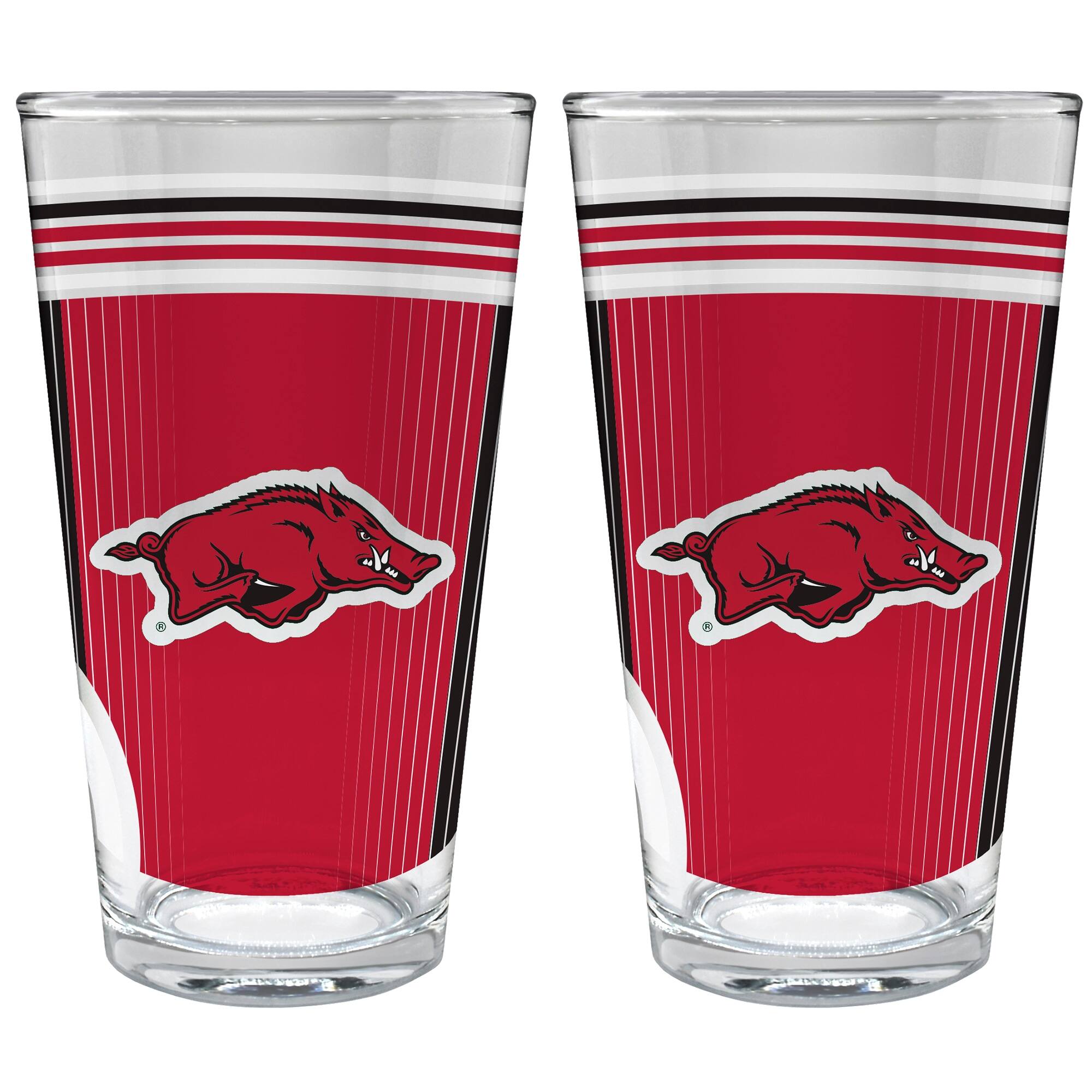 Great American Products Arkansas Razorbacks Two Piece 16oz. Pint Glass ...