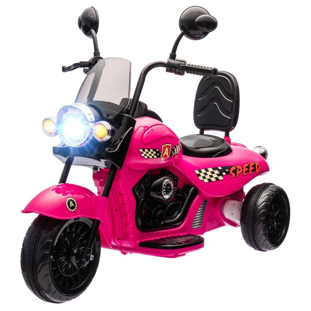 BreeBe Qaba 6V Kids Electric 3 Wheel Motorcycle, Chopper Ride On w ...
