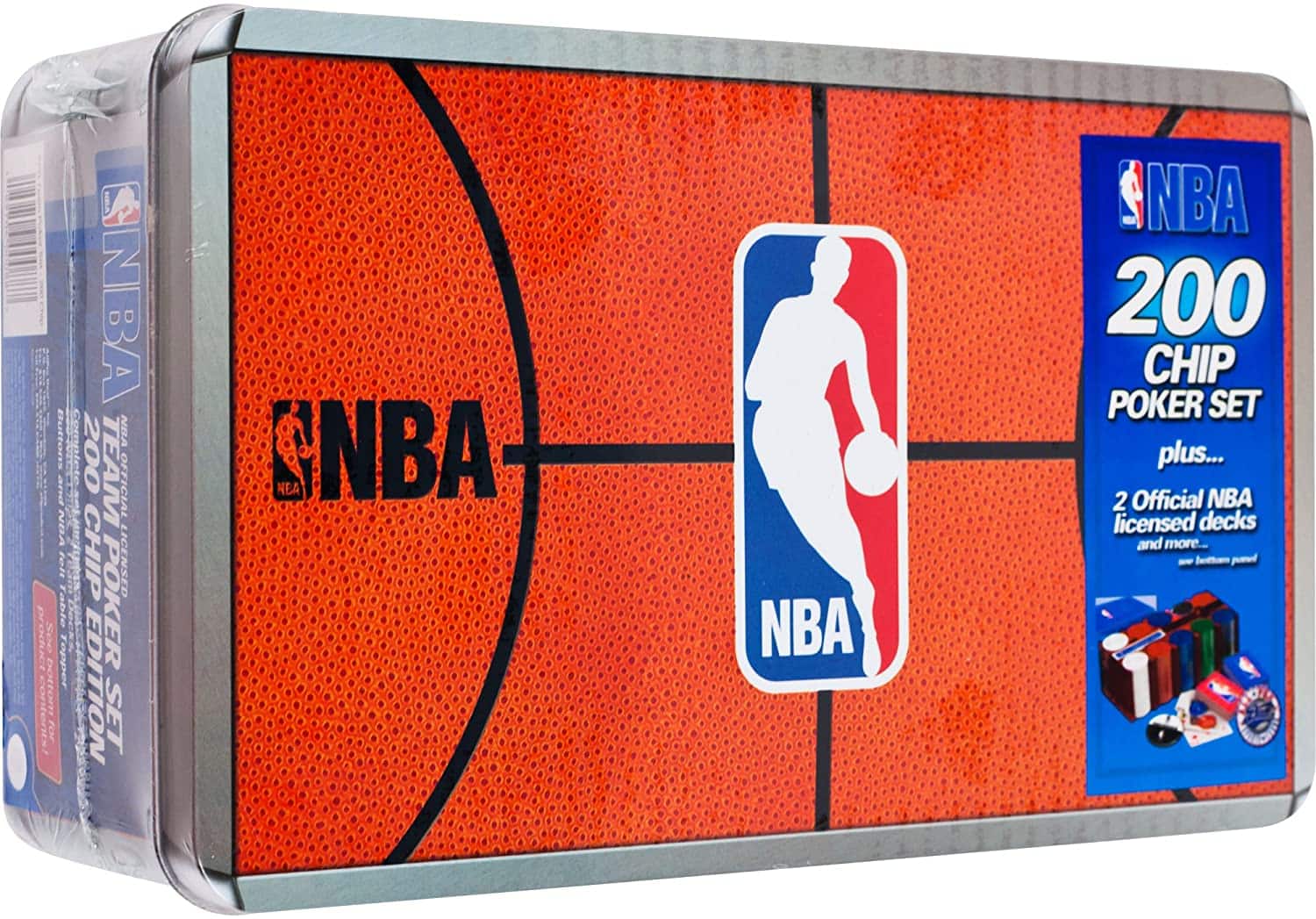 Felt 200 Chip NBA Poker Set - Chip rack + Two decks of cards + 200 ...