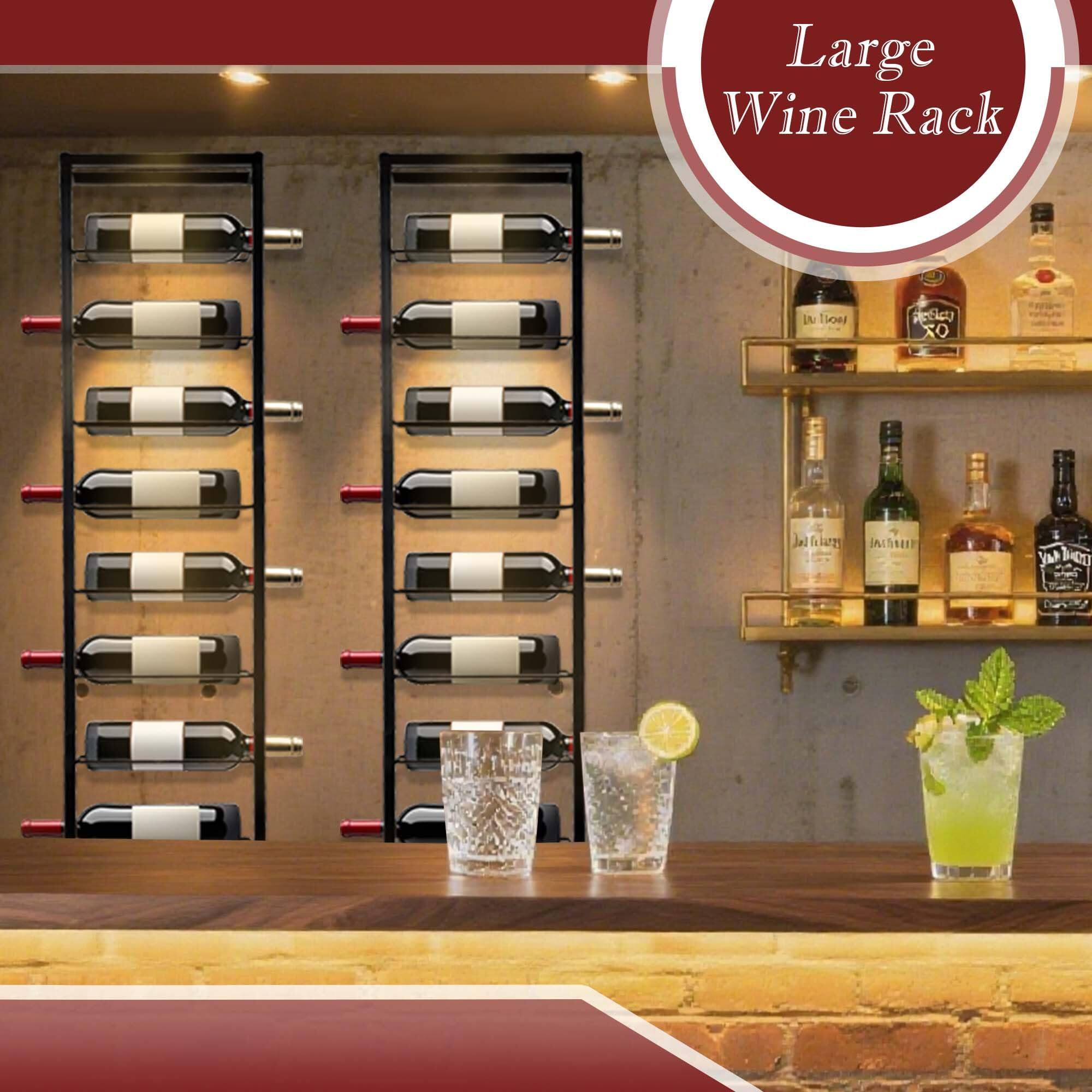 Dazzling Pops Wall Mounted Wine Rack: Metal Hanging 10 Bottle Wine ...