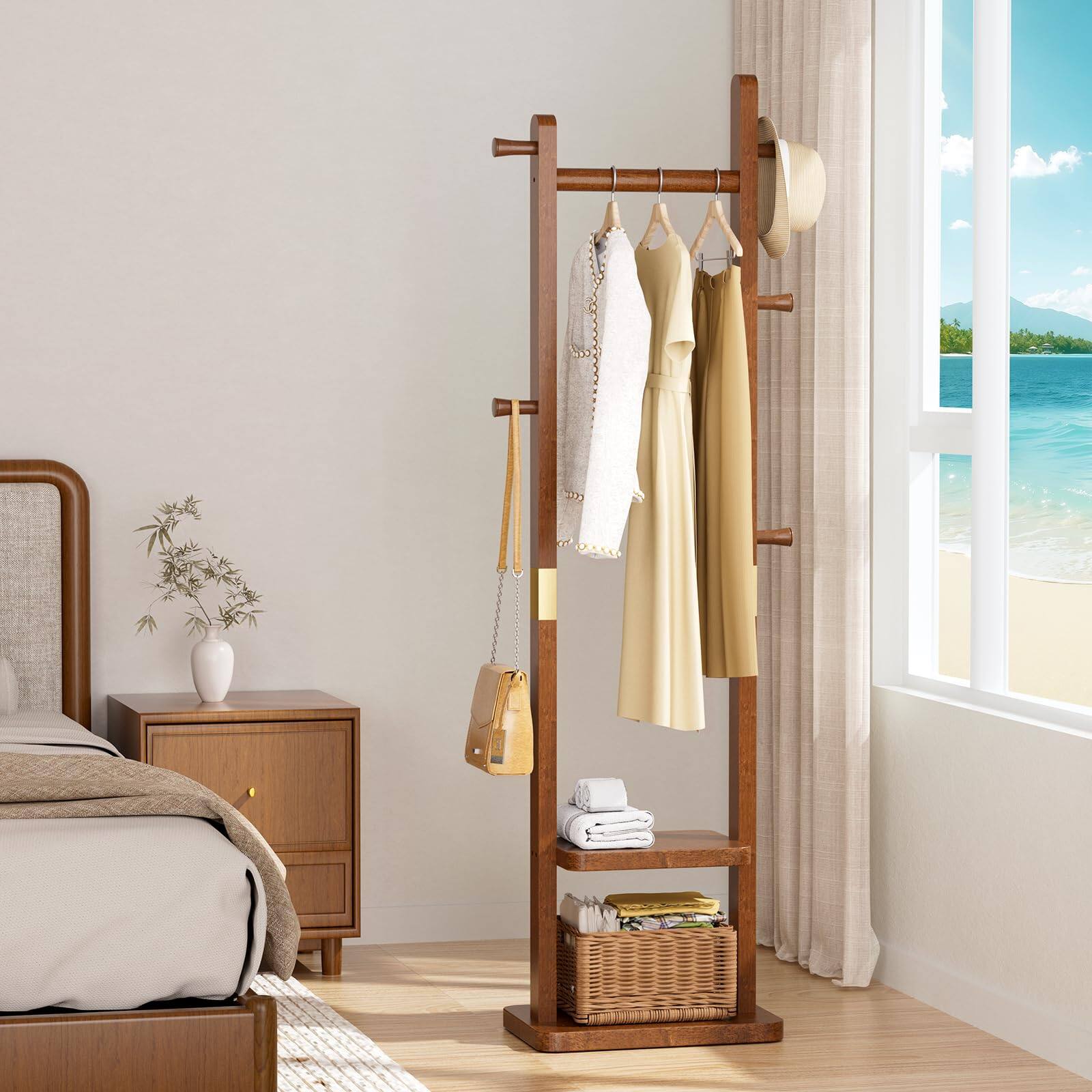 Hirose Alice Solid Wood Coat Rack Clothes Rack Coat Rack S 266753379224 ...