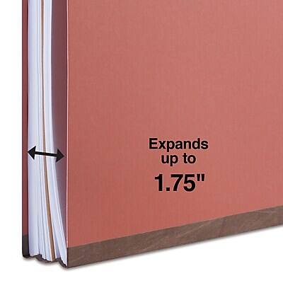 Staples 60% Recycled Pressboard Classification Folder, 1 Divider, 1.75 ...