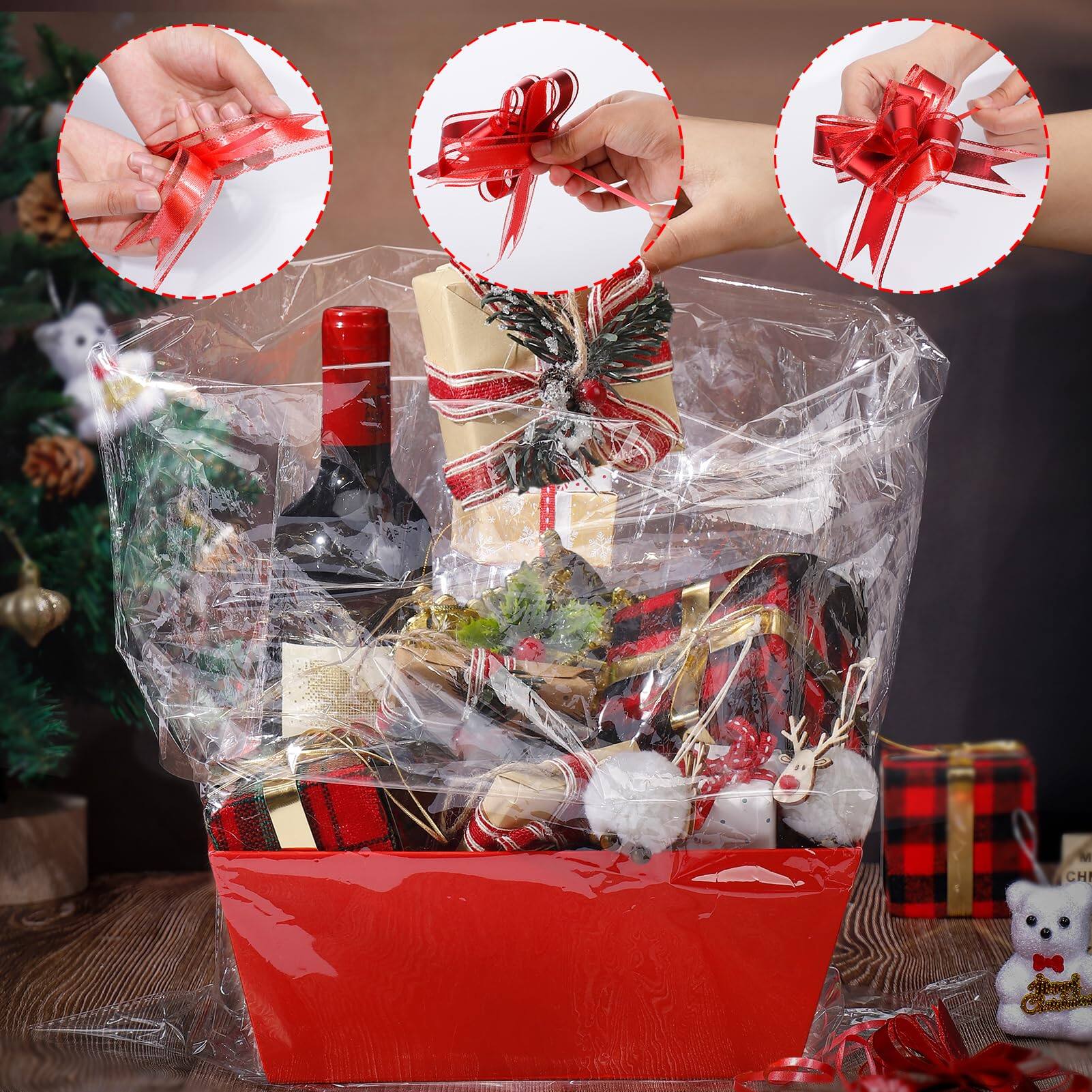 Paradigms Interiors Baskets For Gifts Empty Sturdy Gift Basket Kit With ...