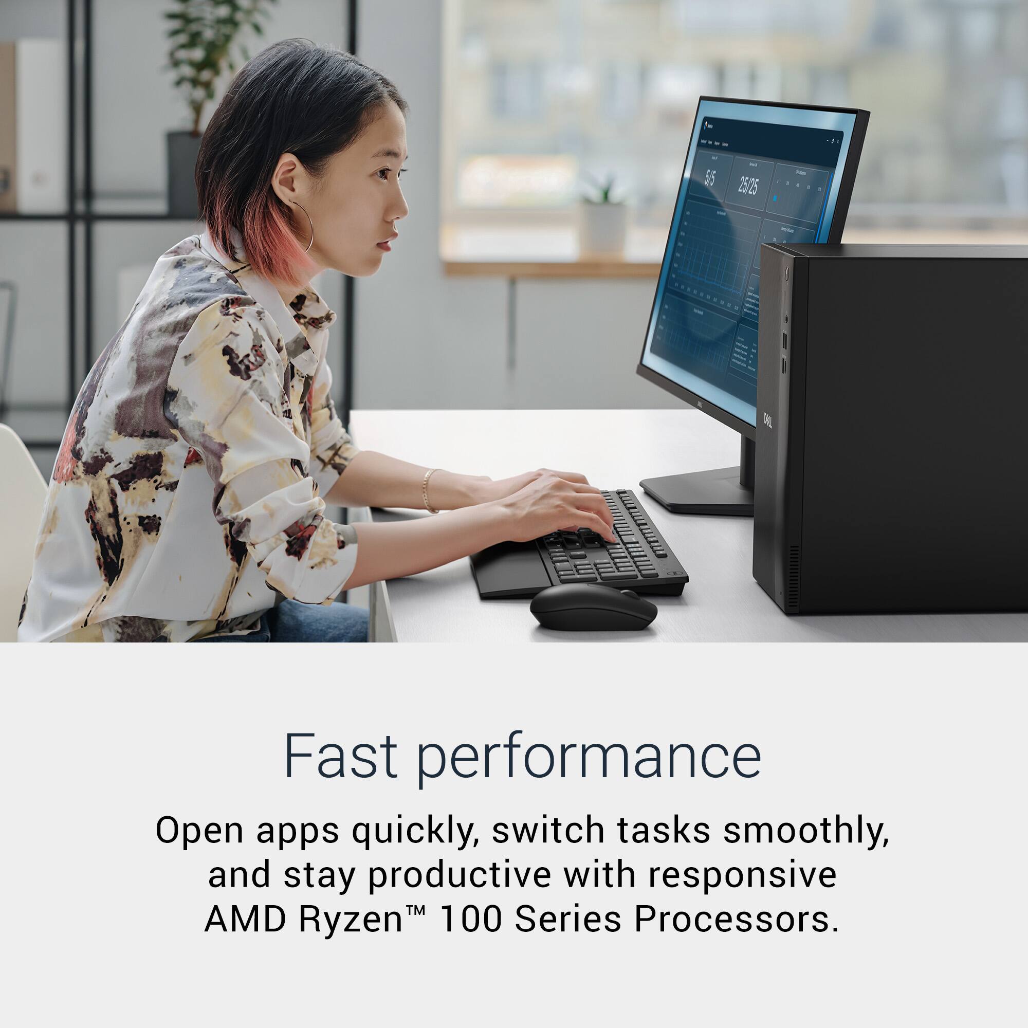 Dell Desktop AMD Ryzen 5 150 2025 16GB Memory AMD Radeon 660M 512GB ...