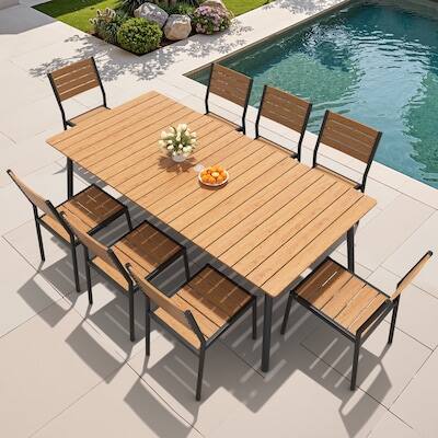 Crestlive Products Water Proof 7/9/11pc Patio Dining Set Aluminum Frame ...