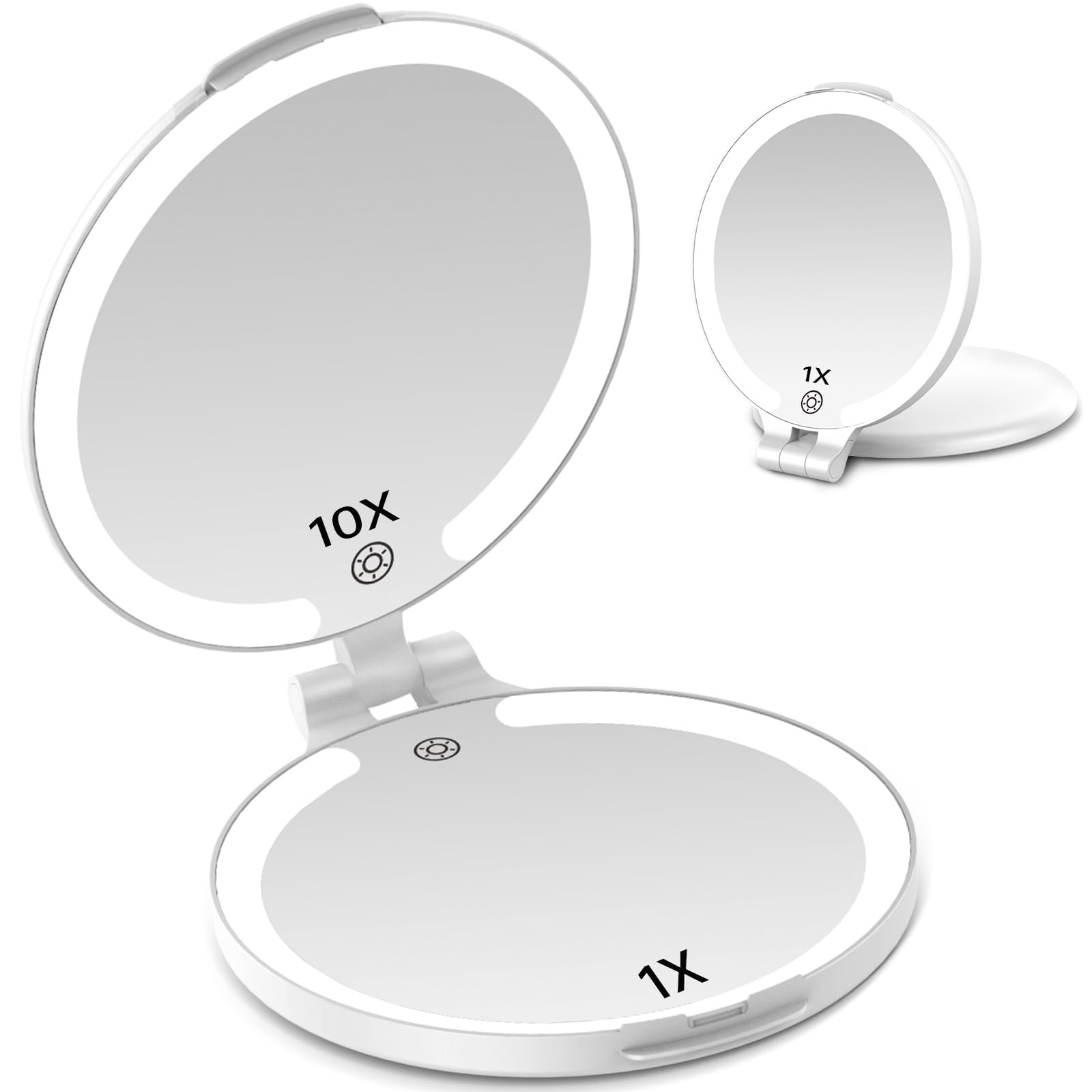 Pacoar Cade Travel Makeup Mirror With Lights Magnifying Color Double ...