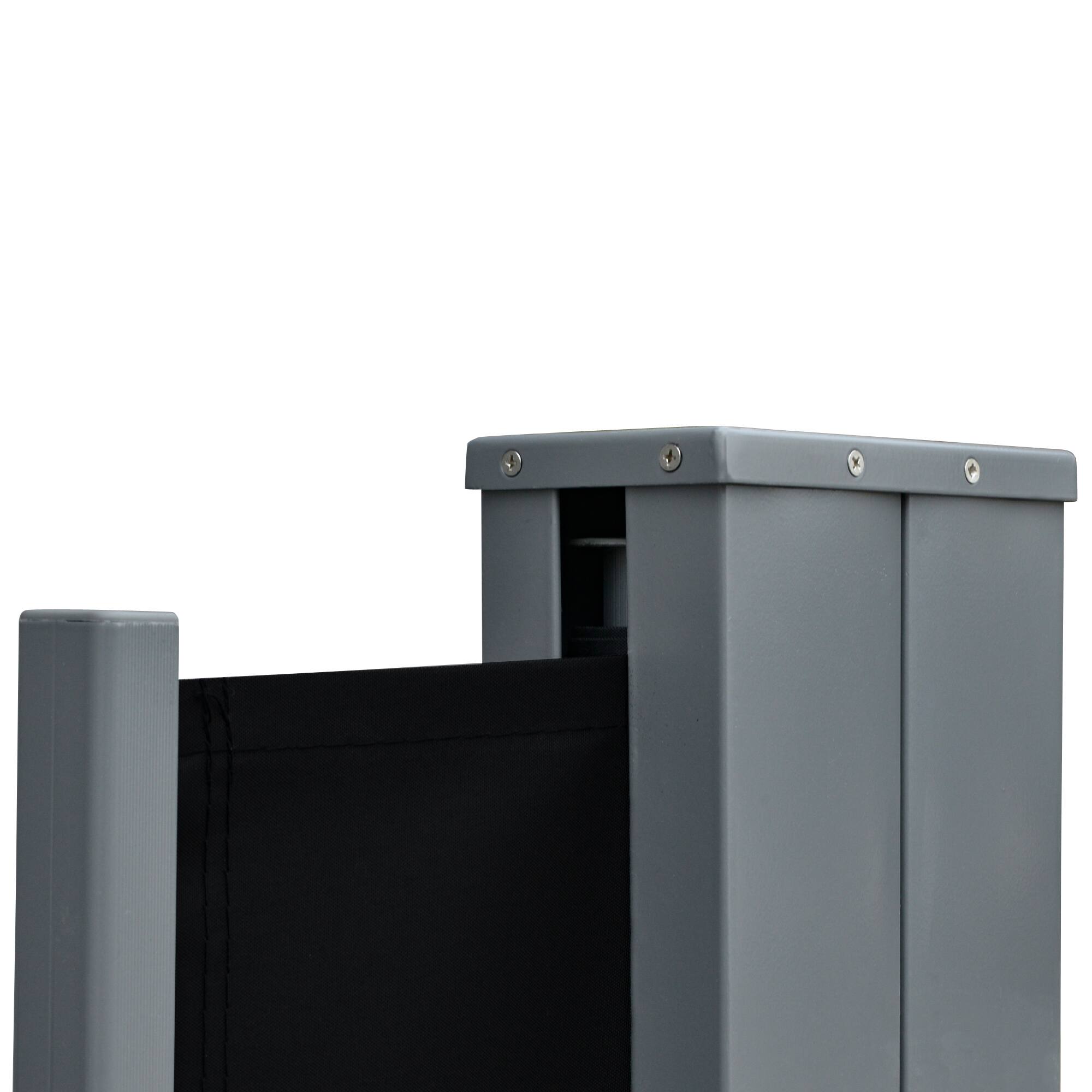 Outsunny 20' Double Retractable Patio Side Awning Garden Sun Shade with ...