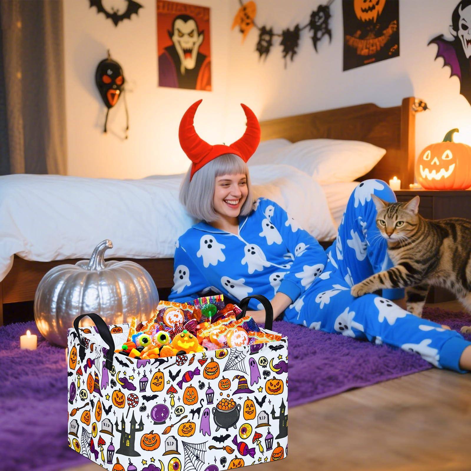 Dapper Styles Ghost Happy Gift Shelf Storage Basket Organizer Box ...