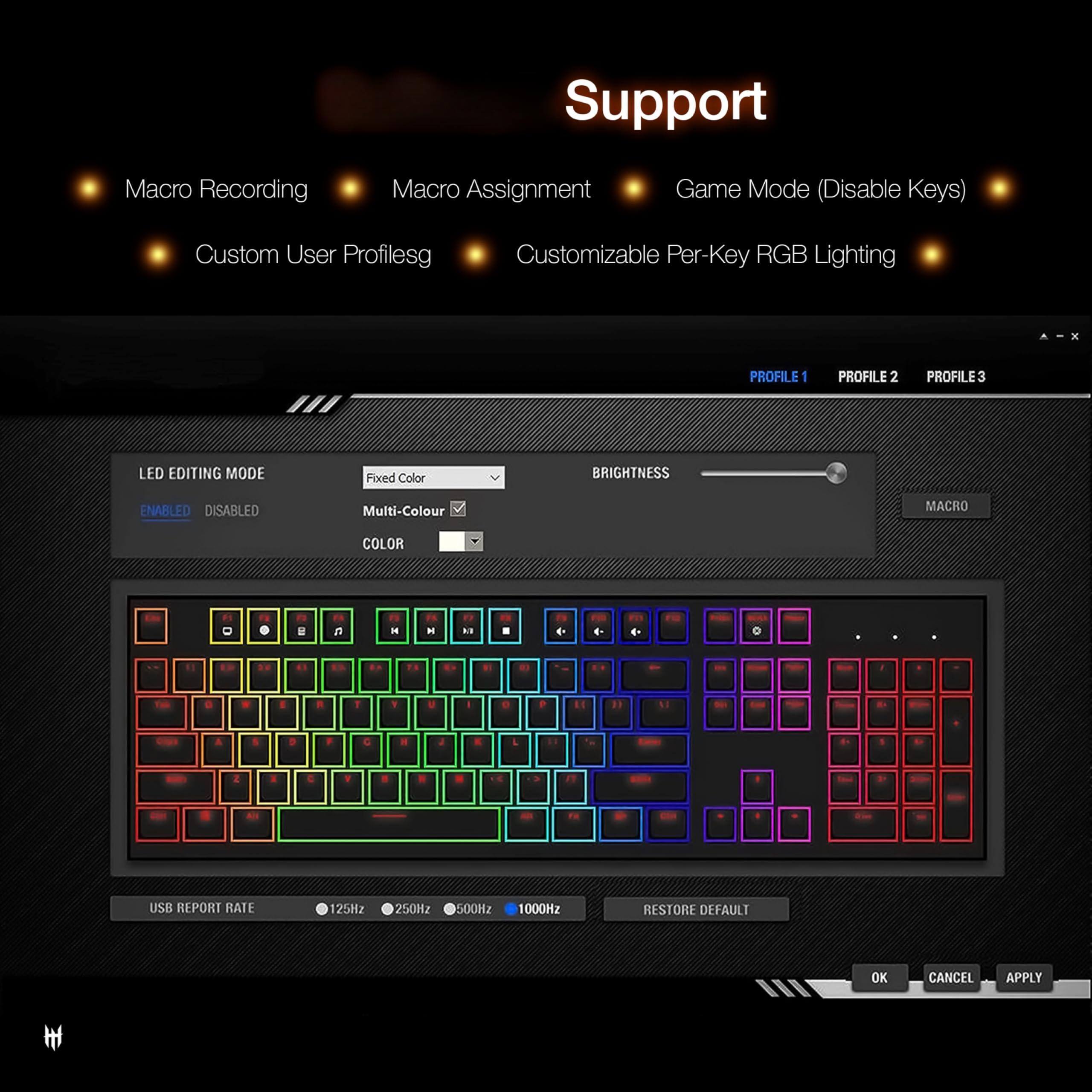 Reds Spade Phantom Elite Rgb Mechanical Gaming Universal Hot swap Wired And 3 Mode Connectivity ...