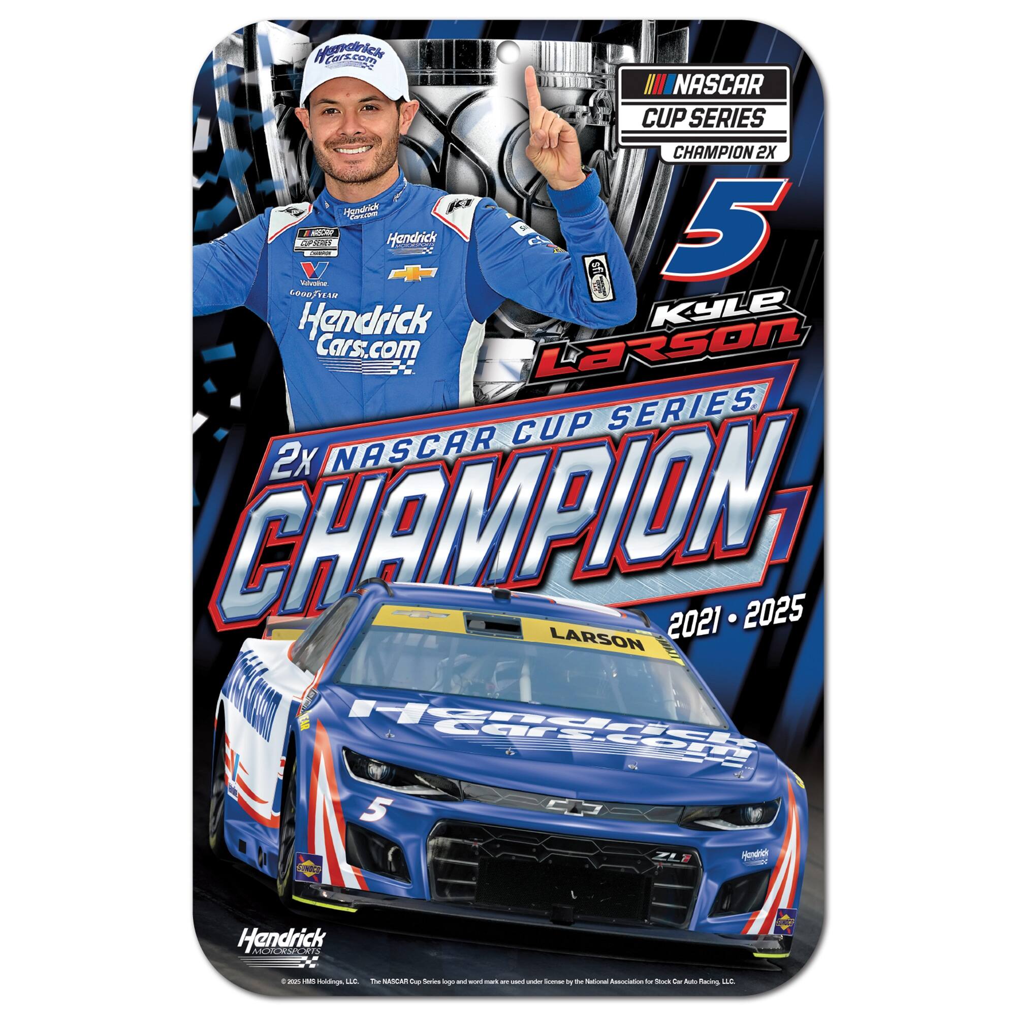 WinCraft Kyle Larson Two Time NASCAR Cup Series Champion 11" x 17 ...
