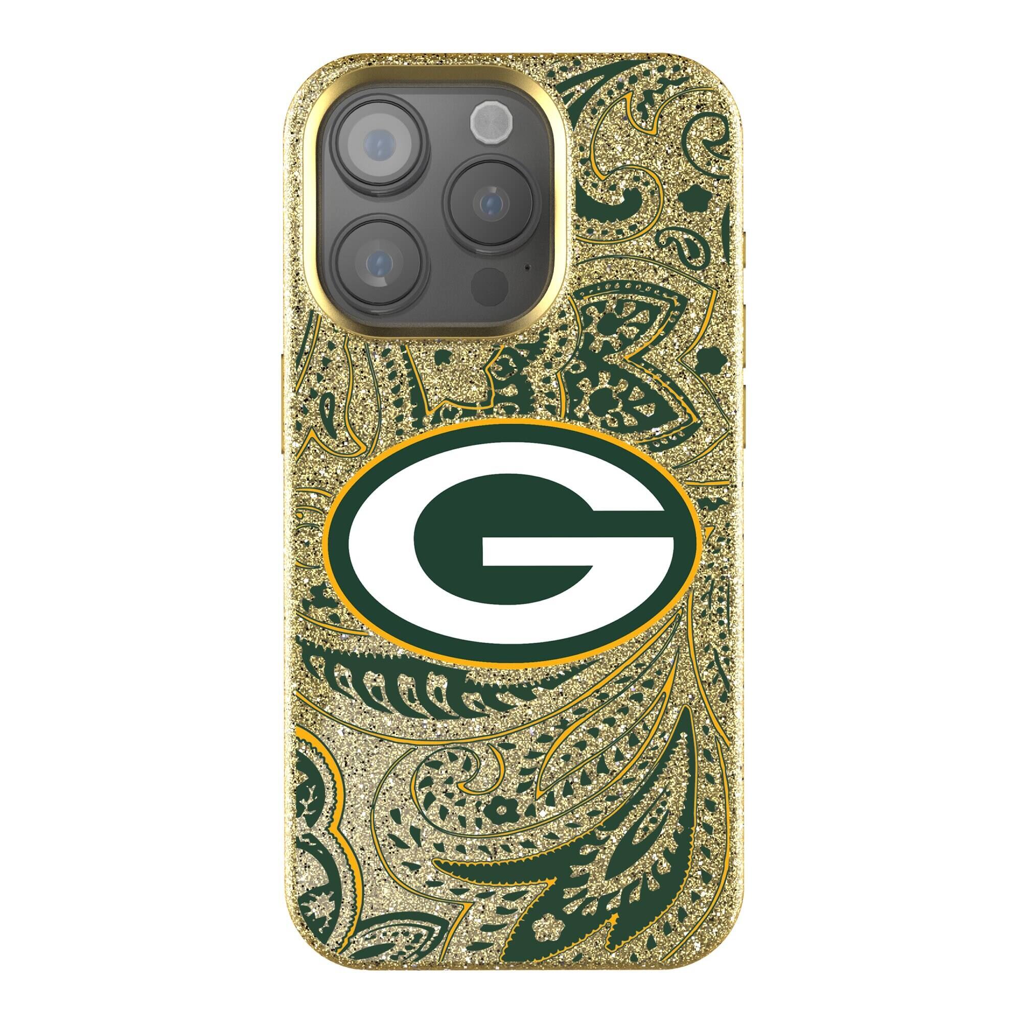 Keyscaper NFL Green Bay Packers Paisley Bling iPhone Case 14 Plus Gold ...