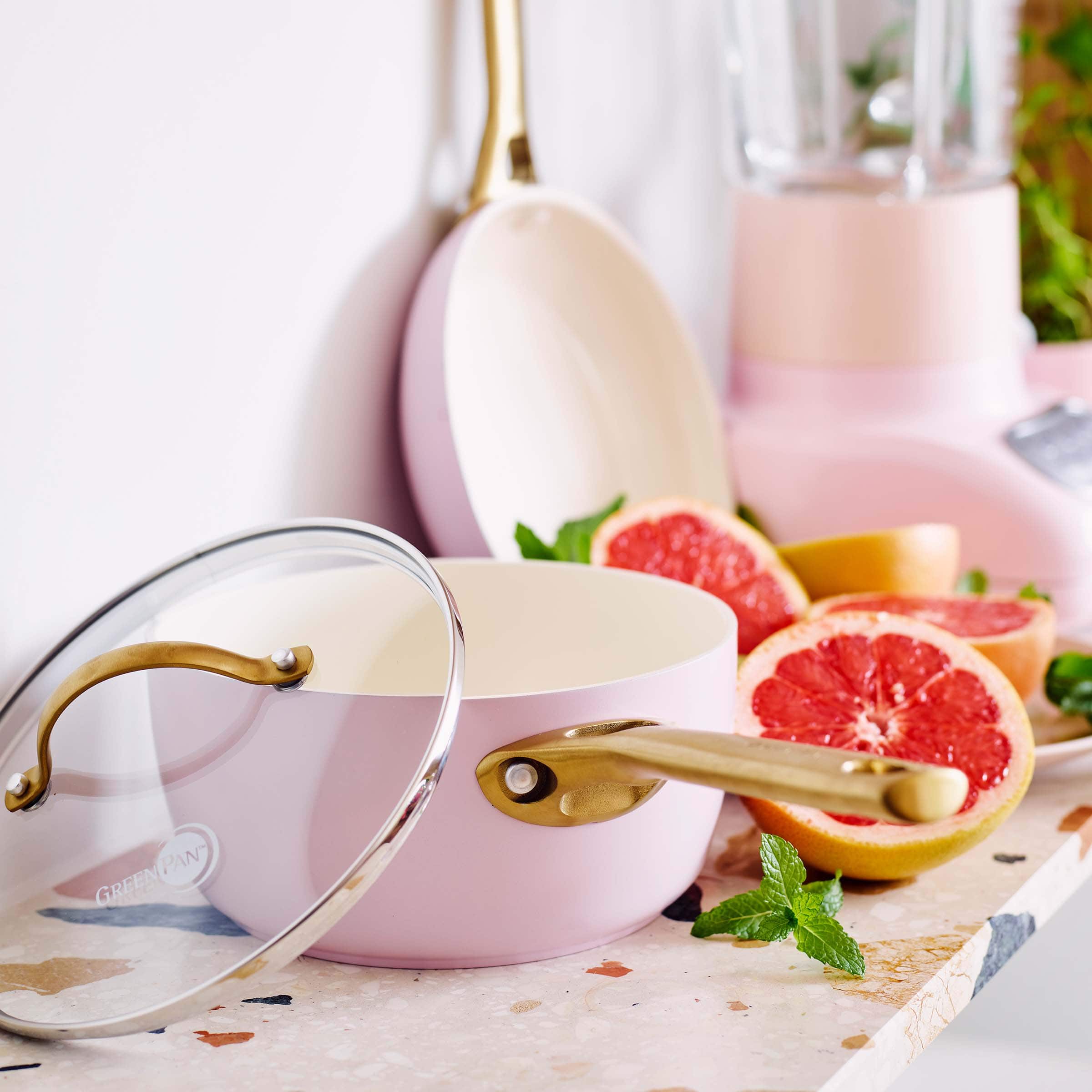 Best Buy: GreenPan Reserve Ceramic Nonstick 10-Piece Cookware Set Blush ...