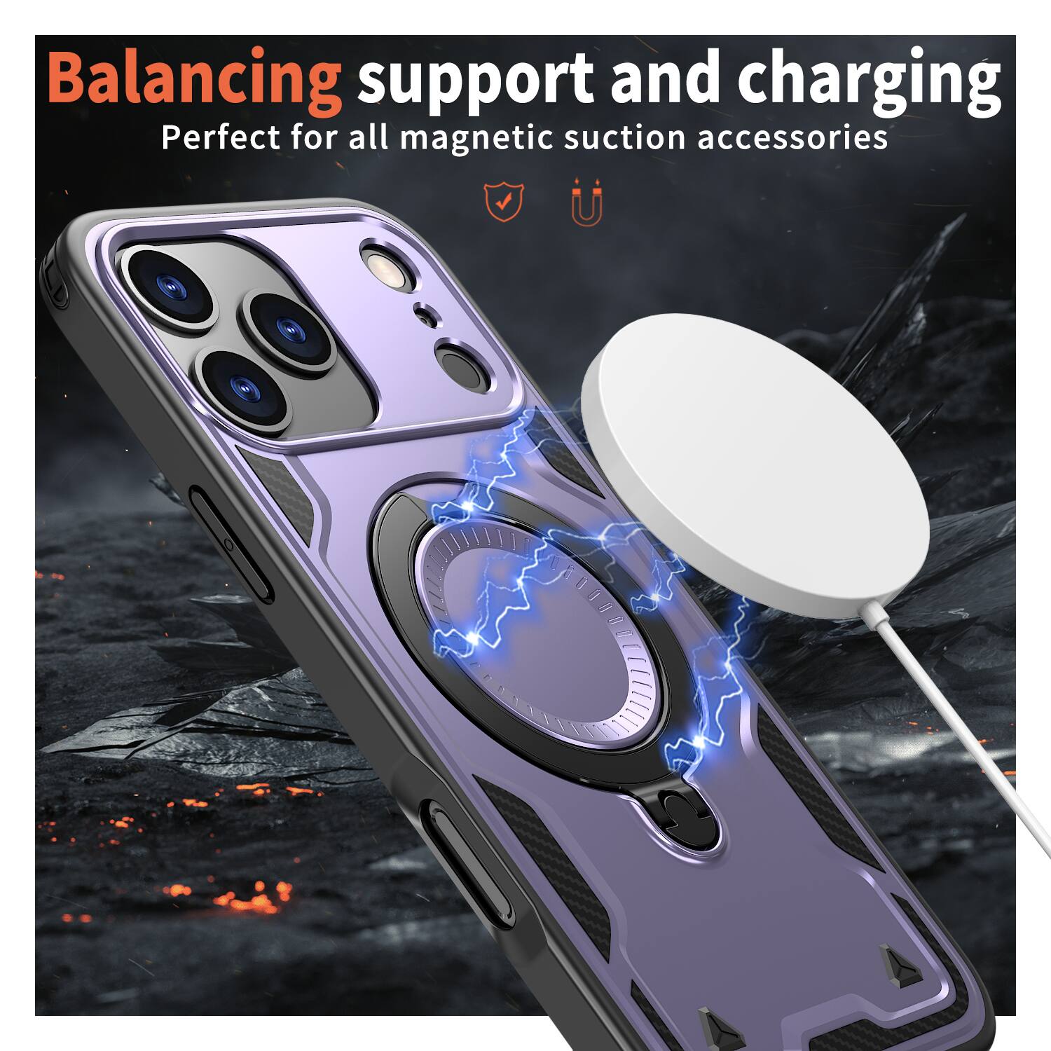 Dteck Rugged Ring Stand Case for Apple iPhone 17 Pro Max,Shockproof ...