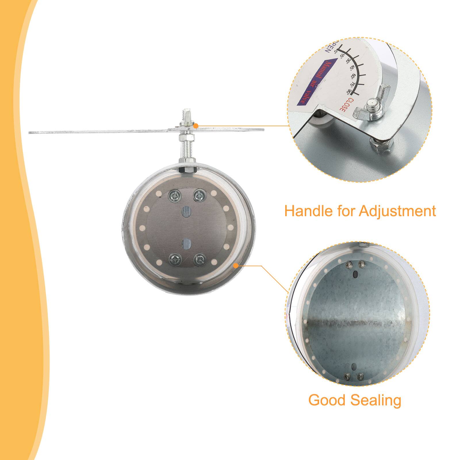 Unique Bargains 5 Inch HVAC Duct Damper, 2pcs Manual Volume Backdraft ...