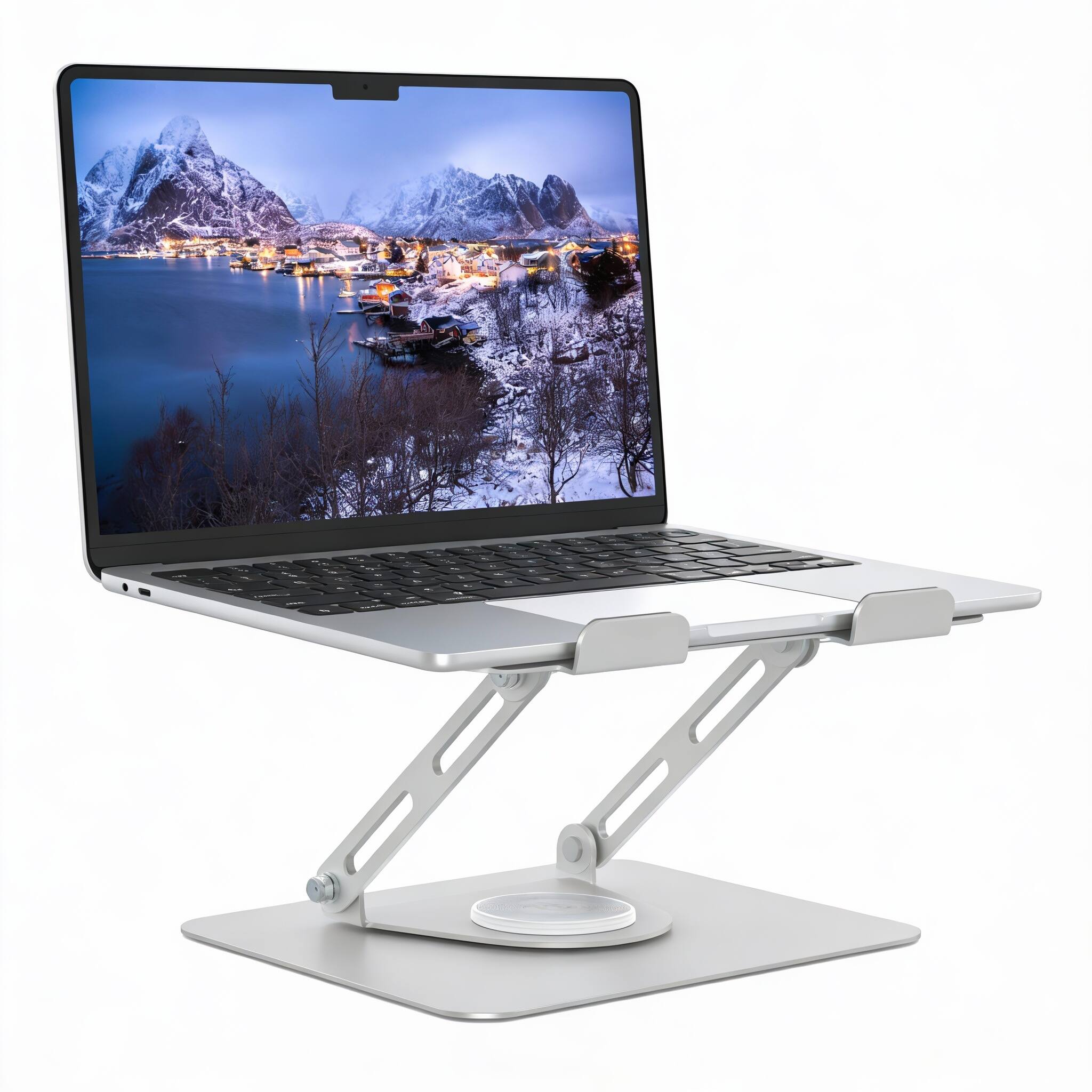 Frangdom 360° Rotating Foldable Laptop Stand Adjustable Riser Black 10 15.6" Laptop Stand - Best Buy