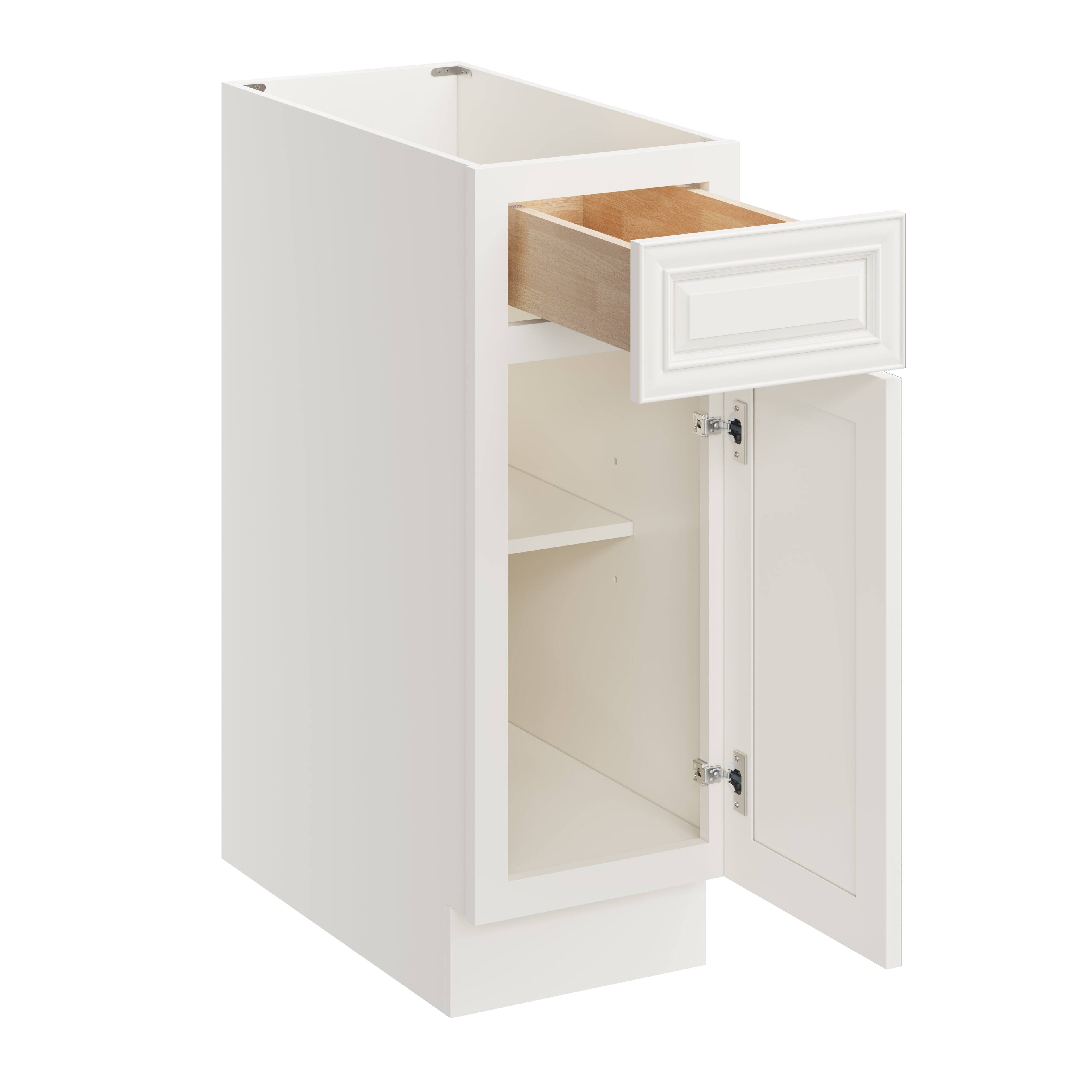 Boyel Living 12 Inch Kitchen Base Cabinet with Soft Close Hinges Pearl White BLB12PW - Best Buy