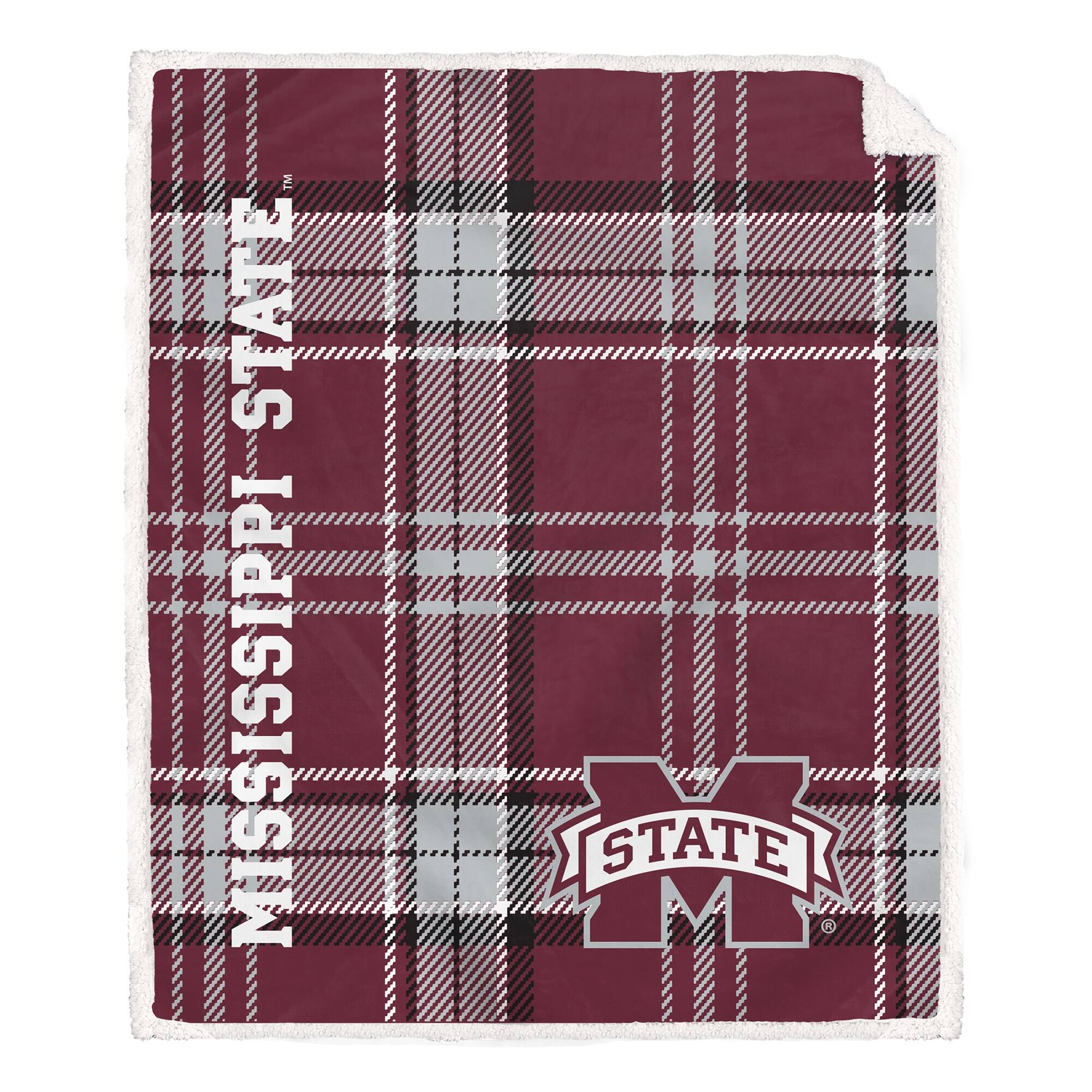 Pegasus Mississippi State Bulldogs 50" x 60" Playmaker Plaid Ultra Cozy ...