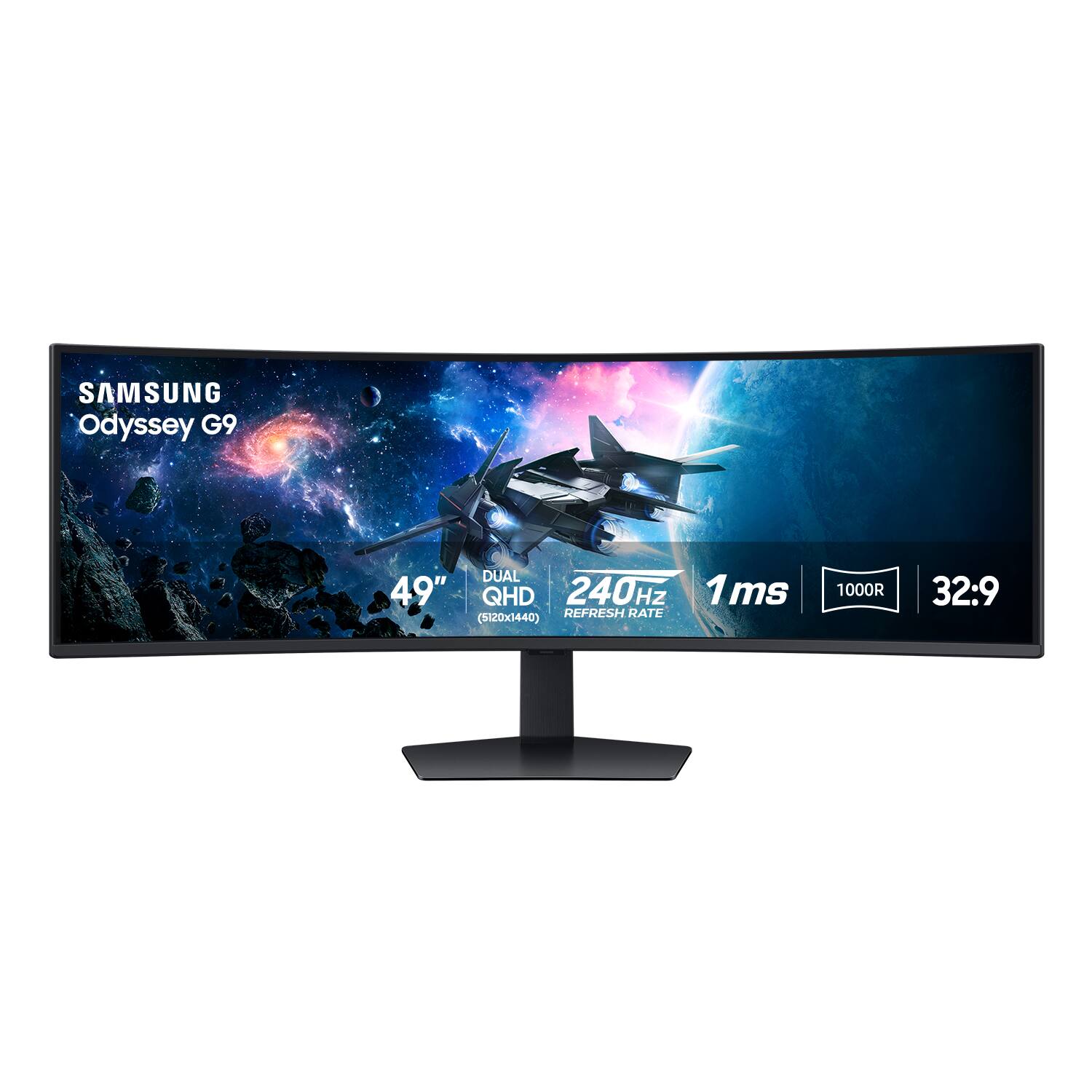 Samsung 49" Odyssey 1000R Curved Dual QHD 240Hz 1ms FreeSync Gaming Monitor with HDR1000 (HDMI ...