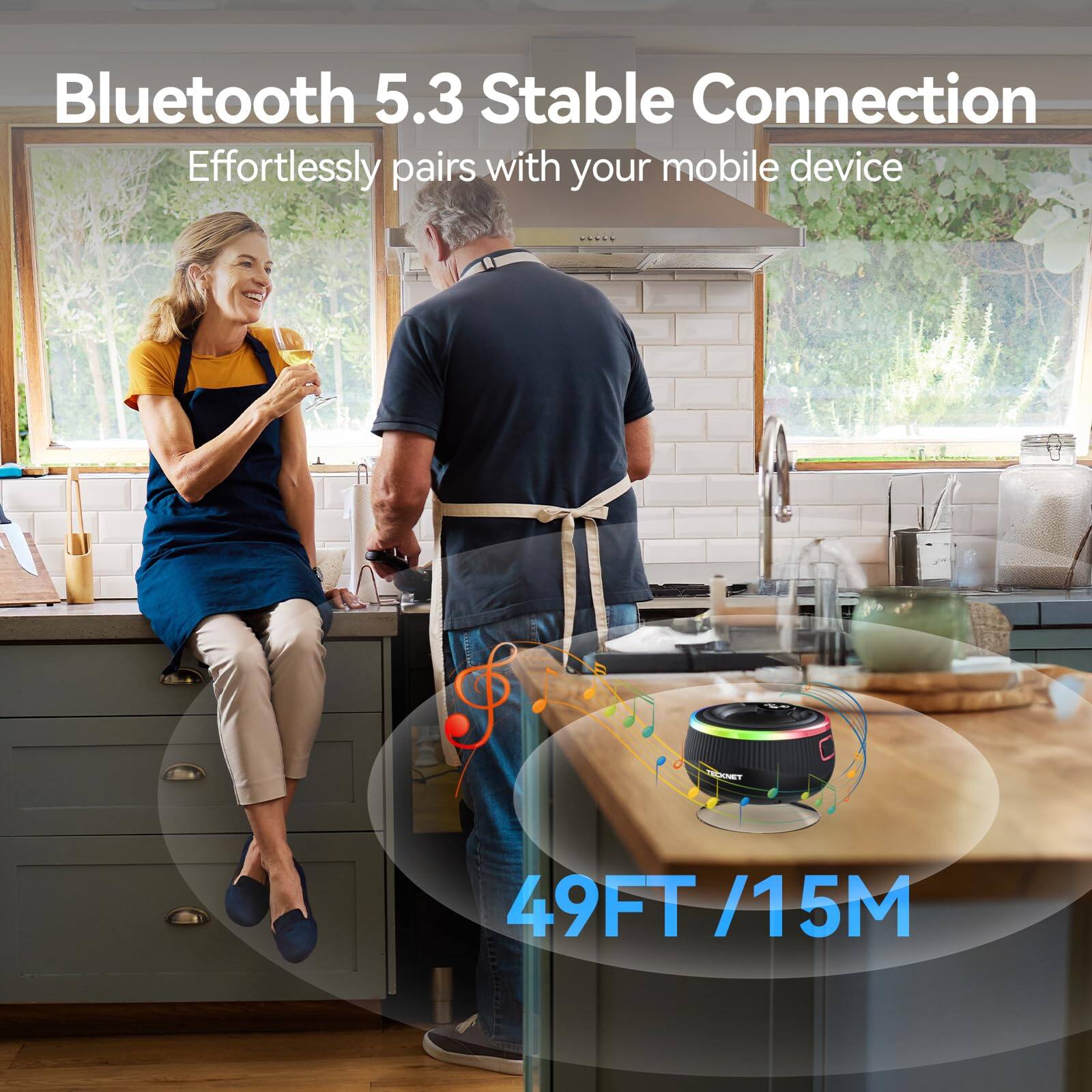 Cozy Serene Light Shower Ipx7 Waterproof Portable Wireless With Rgb ...