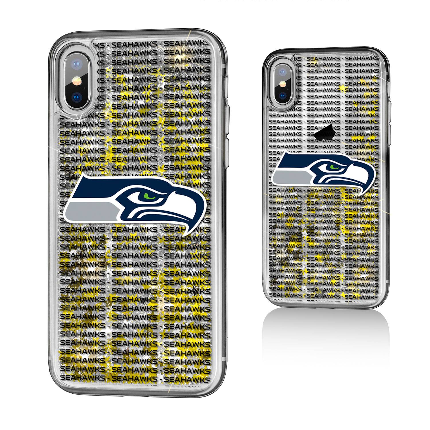 Keyscaper NFL Seattle Seahawks iPhone Text Backdrop Design Glitter Case ...