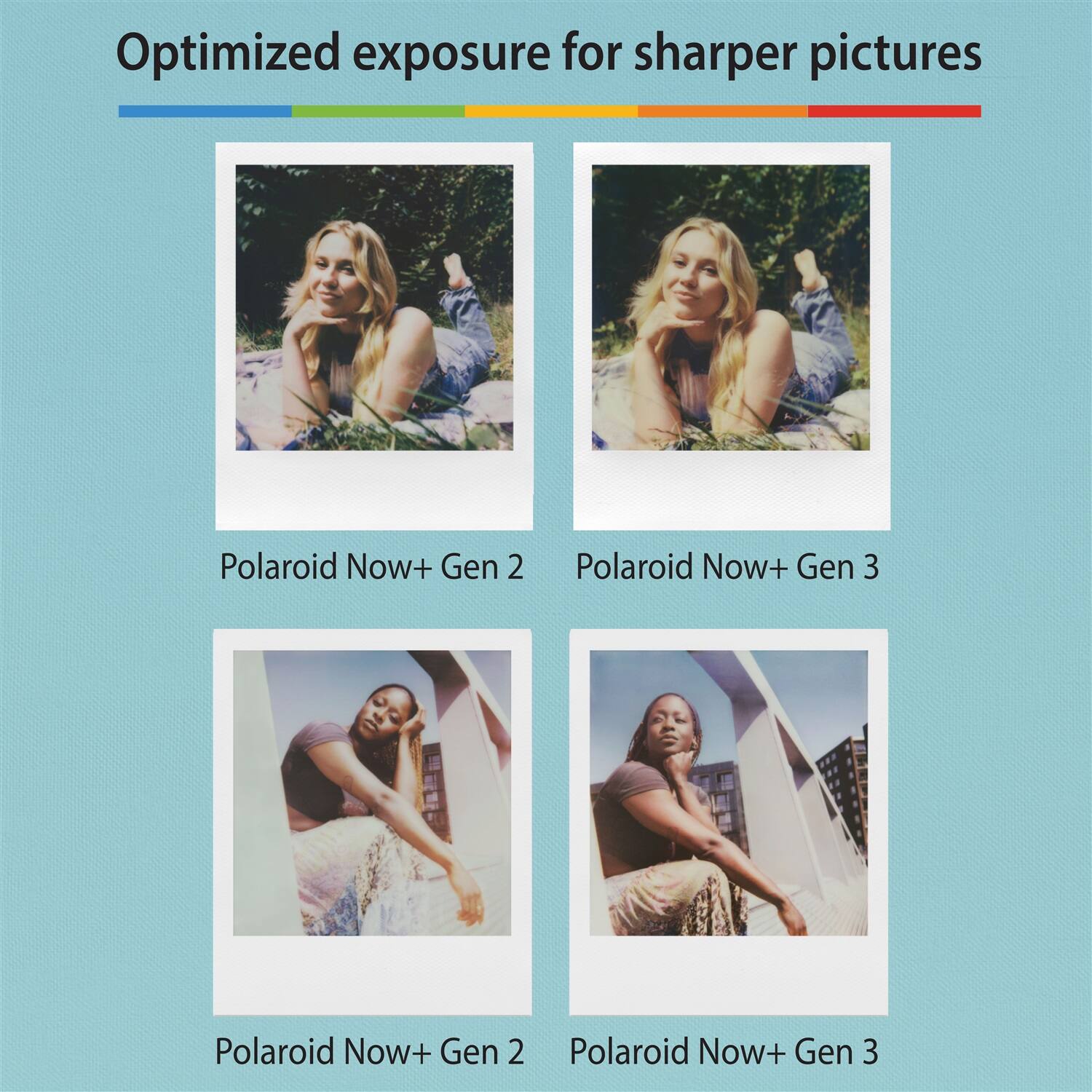 Polaroid Now Gen 3 I Type Instant Camera Bundle w/ Color Film (8 ...