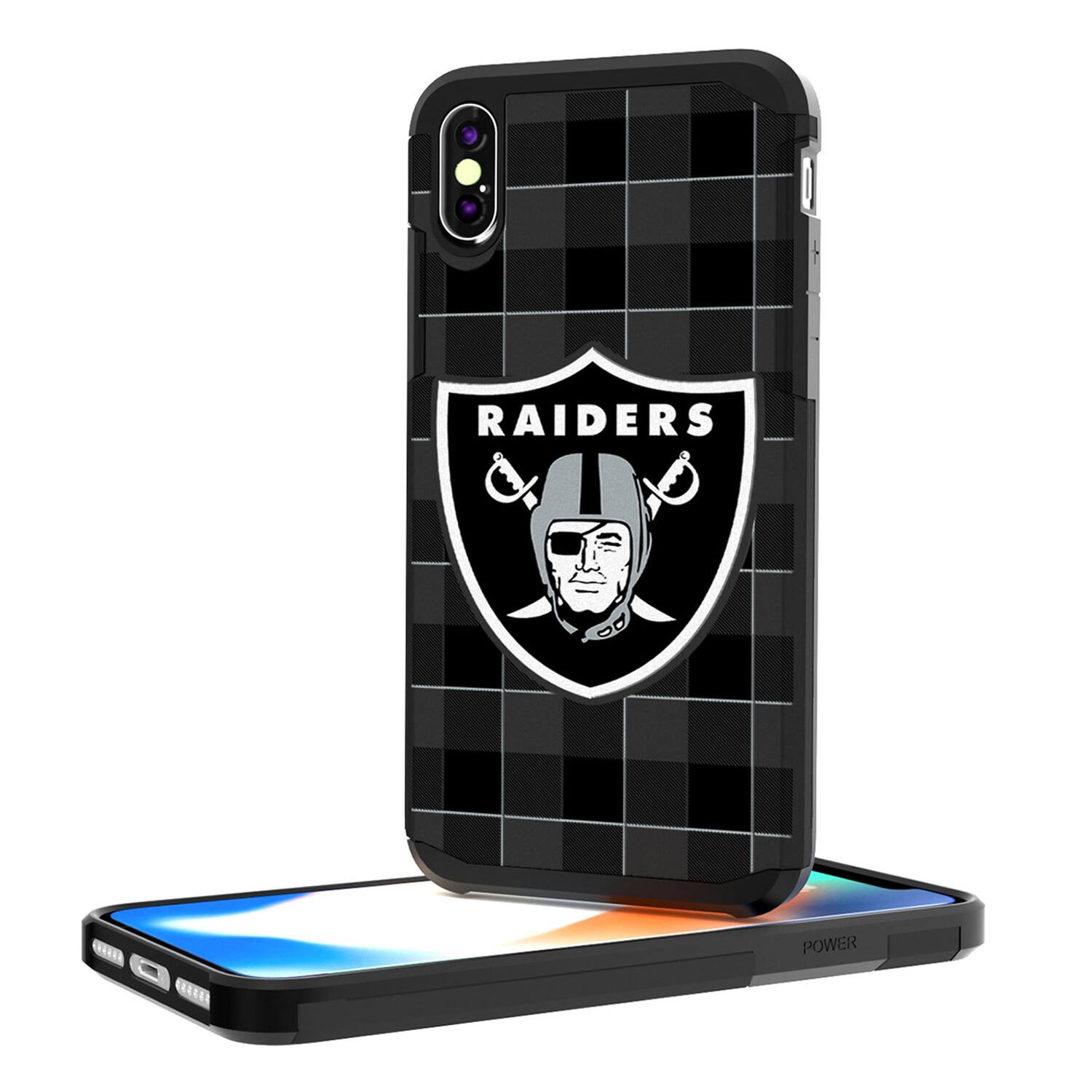 Keyscaper NFL Las Vegas Raiders iPhone Rugged Plaid Design Case Xs Max ...