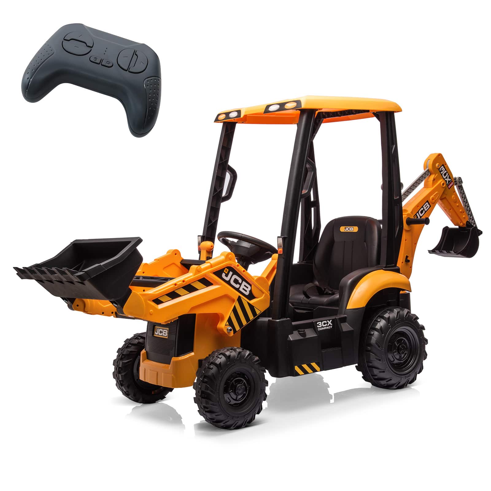 Durable Acekool - 4-in-1 Ride On Excavator & Bulldozer, Remote Control ...