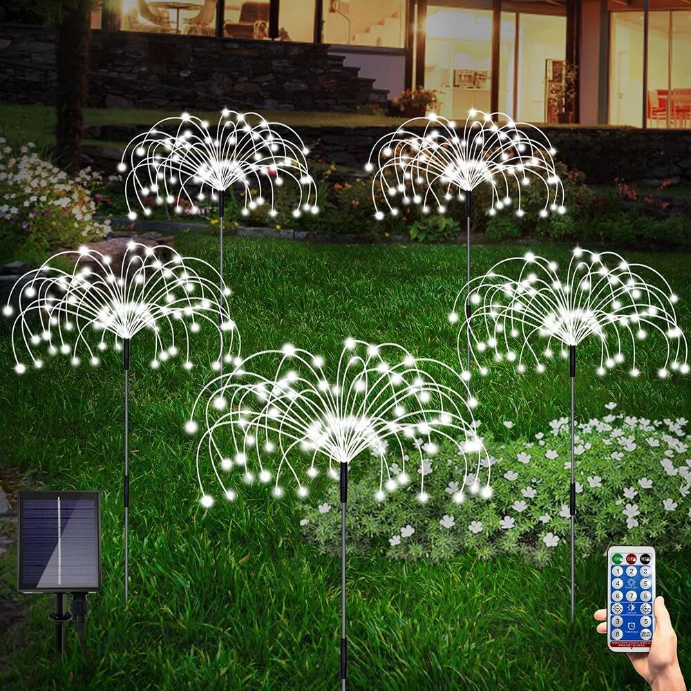 RTMB Outdoor Fireworks Solar Garden Lights: 5 Piece Set of Decorative ...