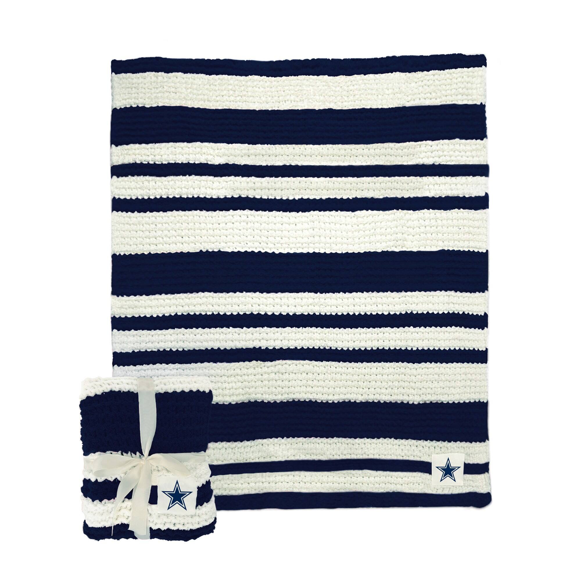 Logo Brands Dallas Cowboys 50" x 60" Cable Knit Throw Blanket ...