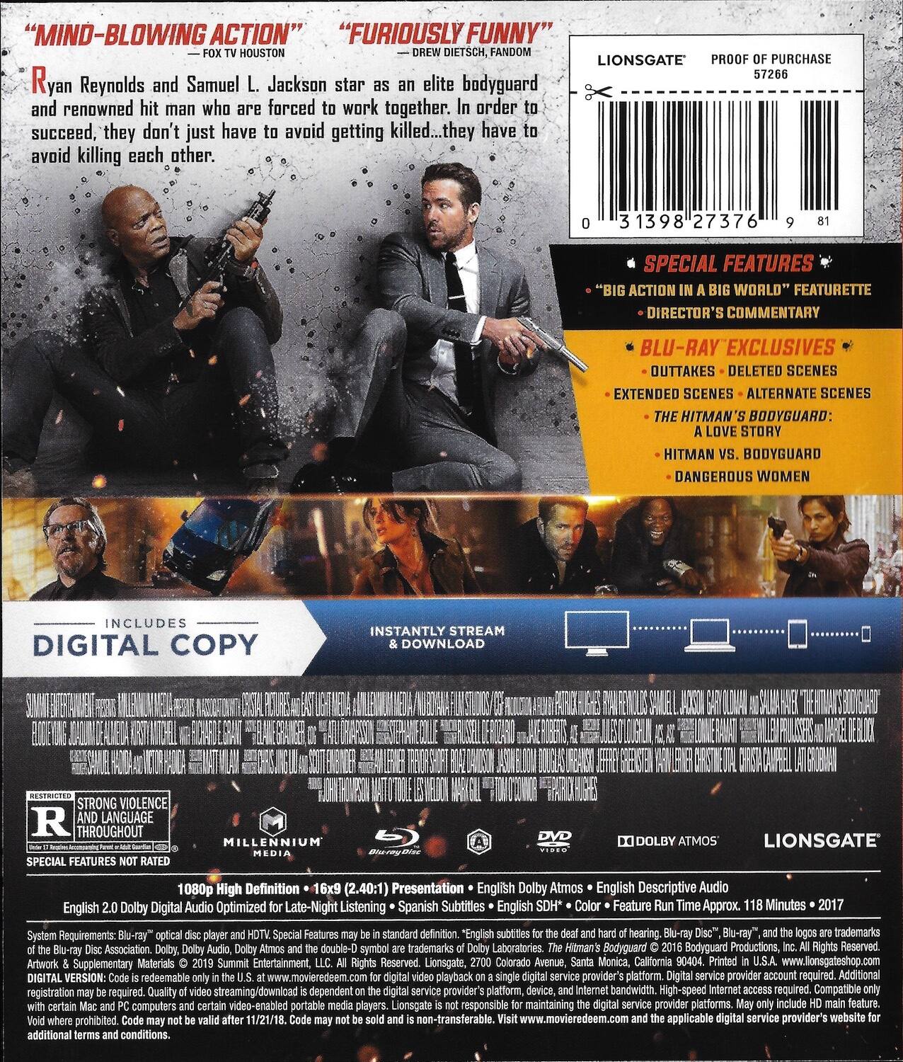 The Hitman’s Bodyguard BLU RAY [Standard] - Best Buy