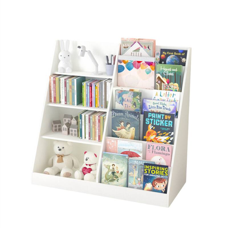 HTUTWOO Kids Bookshelf and Toy Storage Organizer Multifunctional 4 Tier ...