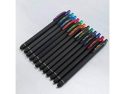 Pentel EnerGel Kuro Retractable Gel Pen, Medium Point, 0.7mm, Assorted Ink, 12/Pack ...