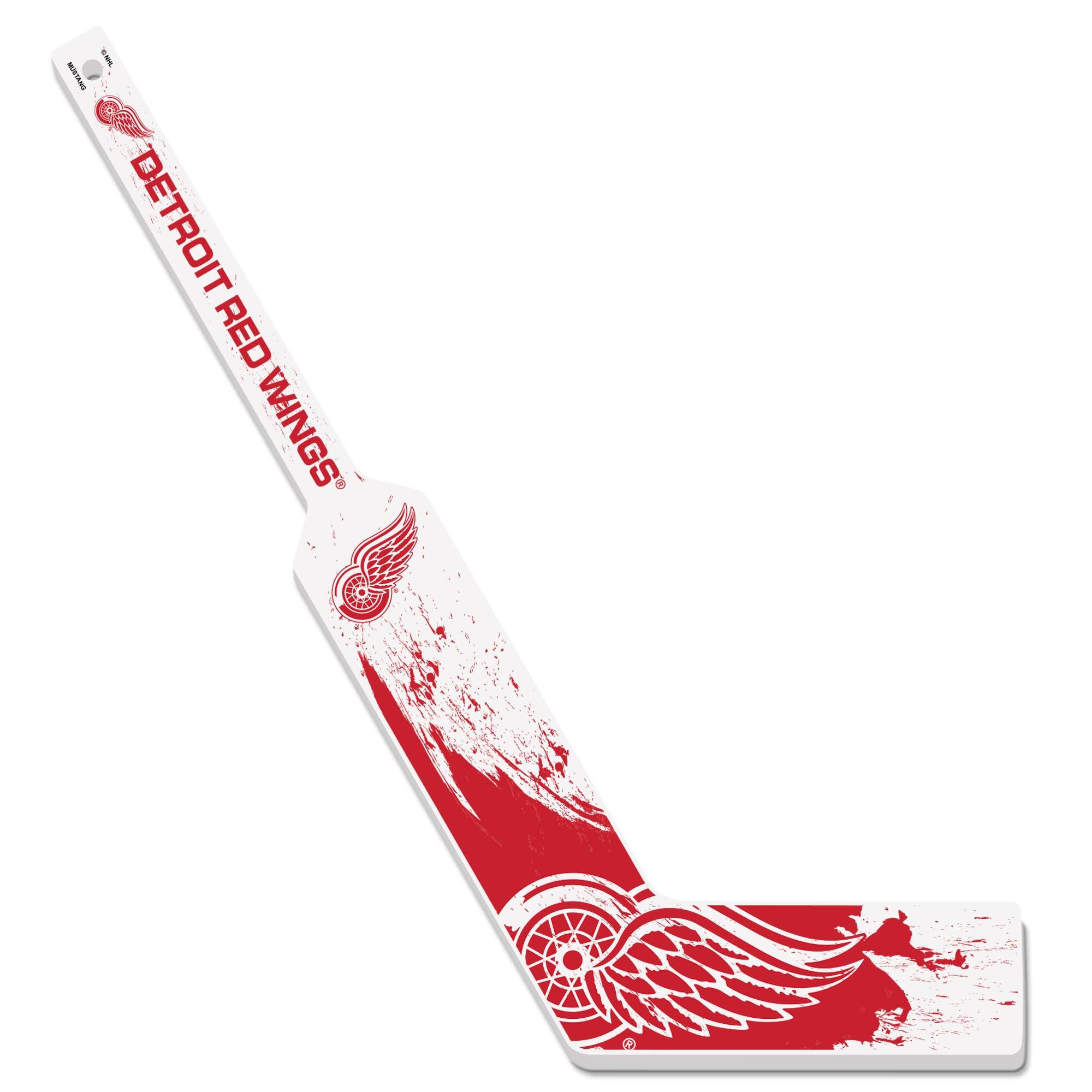 Mustang Drinkware Detroit Red Wings Goalie Splatter Mini Hockey Stick ...