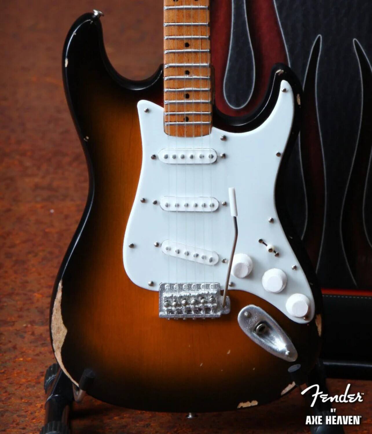 Axe Heaven Fender Stratocaster Sunburst Road Worn Mini Electric Guitar ...