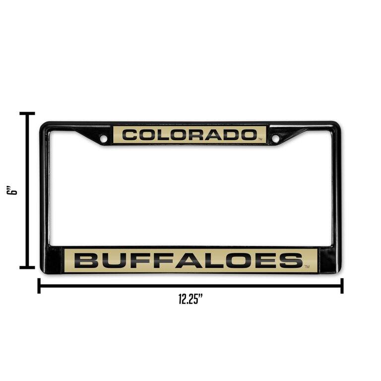Rico Industries Colorado Buffaloes Black Metal Laser Cut License Plate ...
