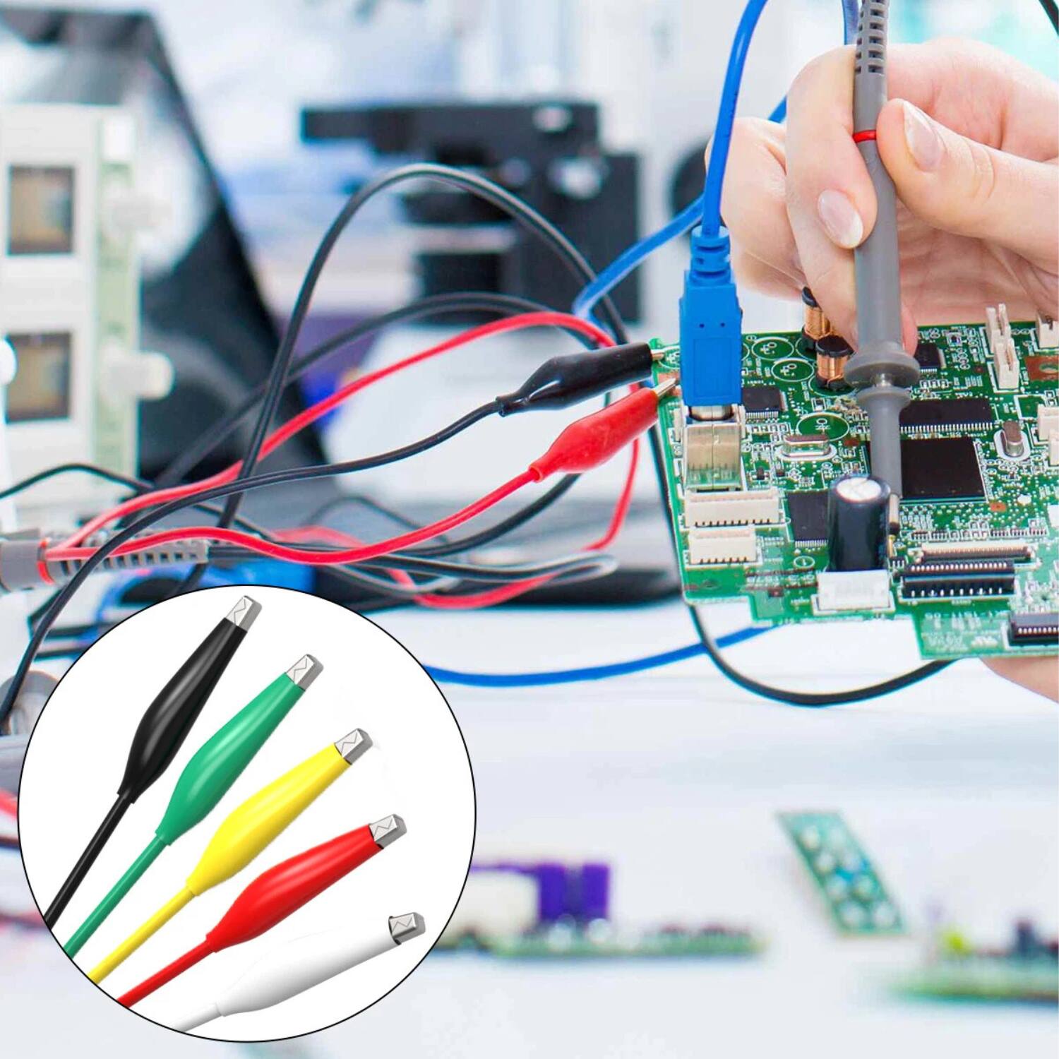 Stock Preferred 20 Pcs Electrical Jumper Test Leads with Alligator ...