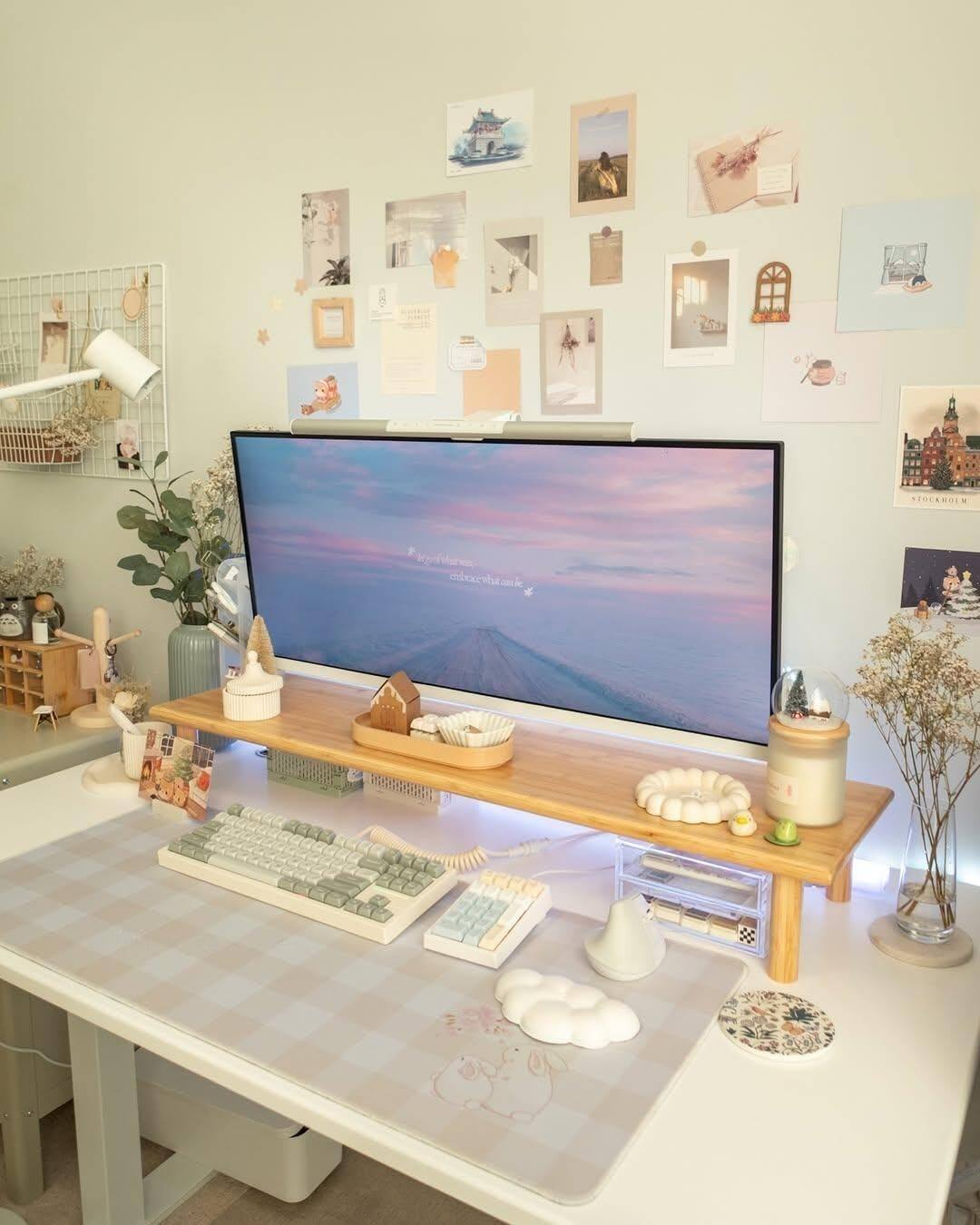 Refined Abode Design Dual Monitor Shelf Stand Riser With Underneath ...