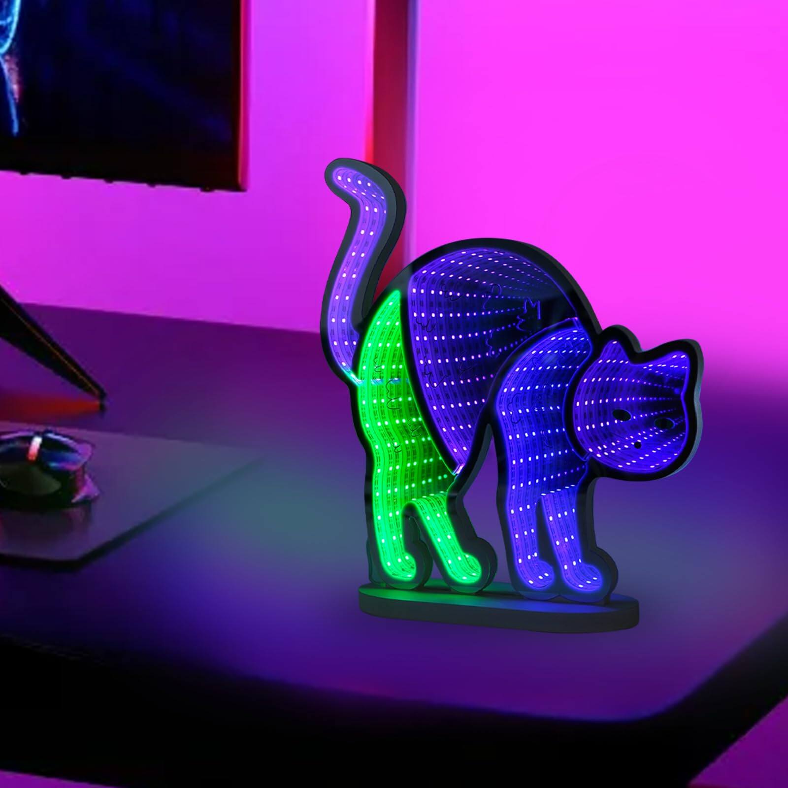 Cedar Assembly Infinity Mirror Light Led Wall Decor With Remote Control ...