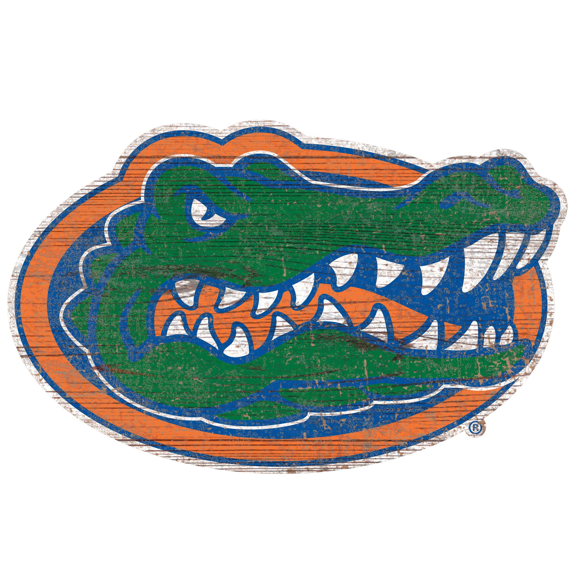 Fan Creations Florida Gators Distressed Logo Cutout Sign Multicolor ...
