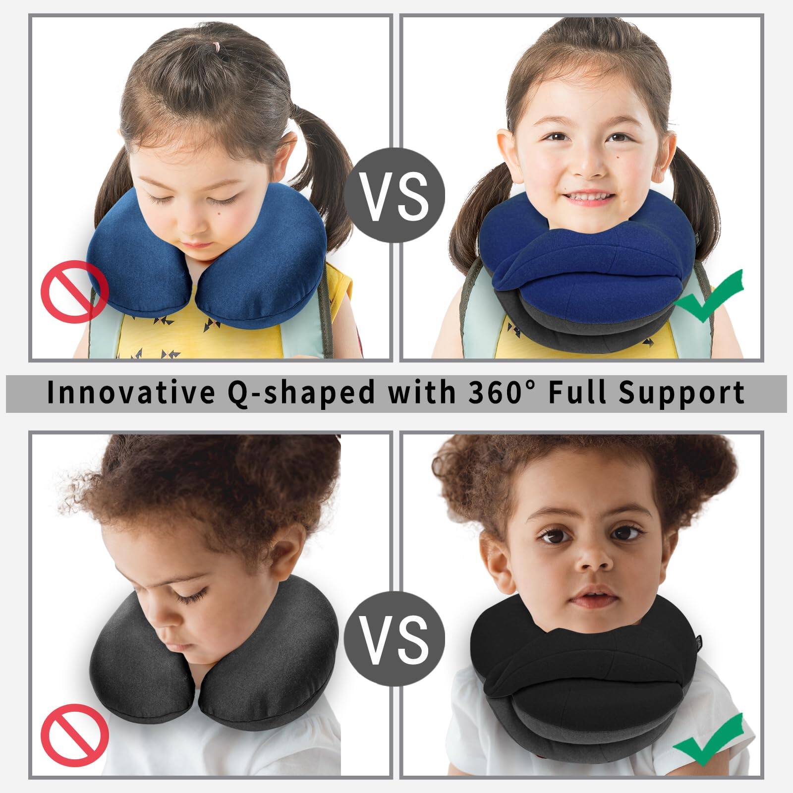 Pacoar Cade Travel Pillows For Airplane 360° Head Support Sleeping Long ...