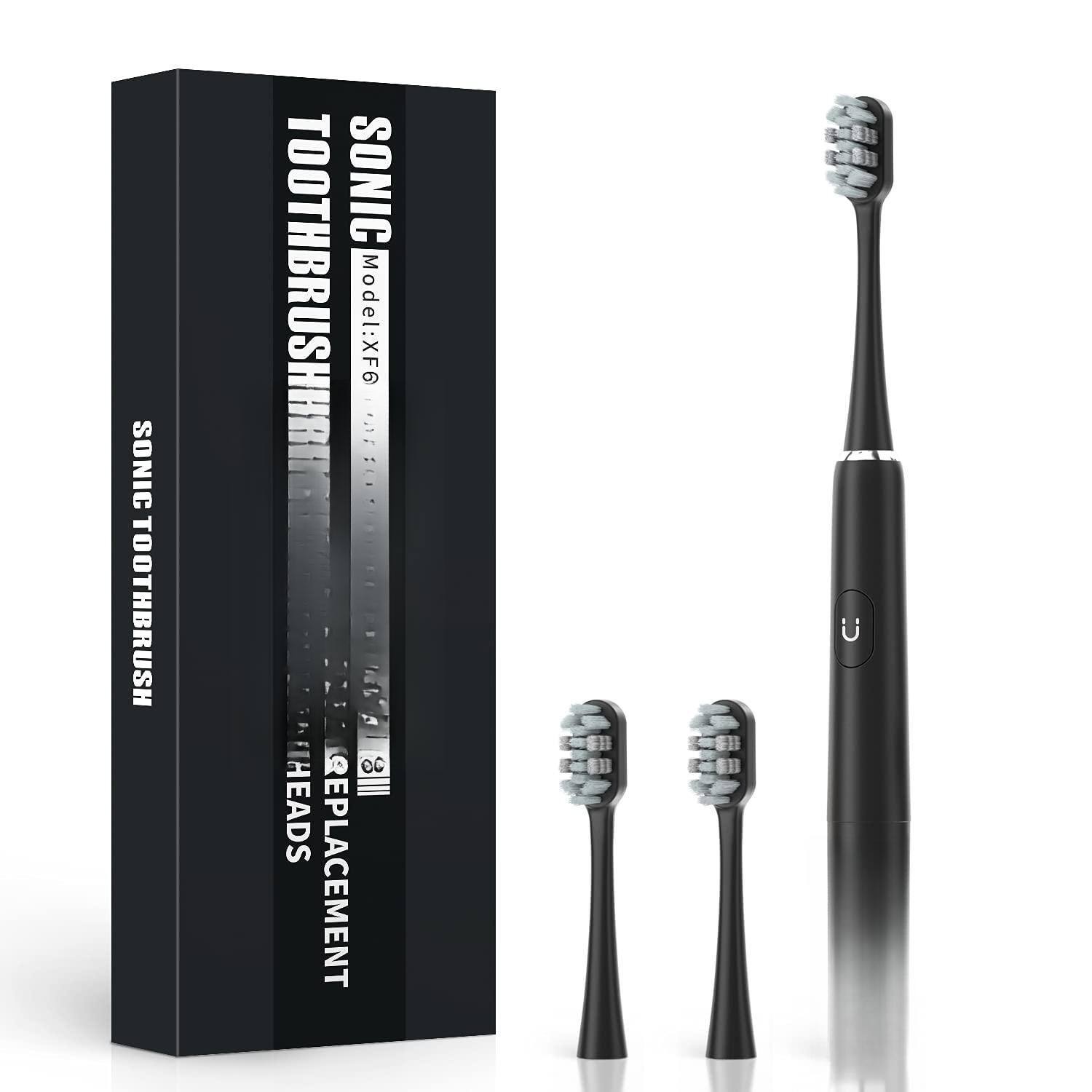 Cozy Serene Sonic Electric Toothbrush For Adults And 3 Brush Heads With ...