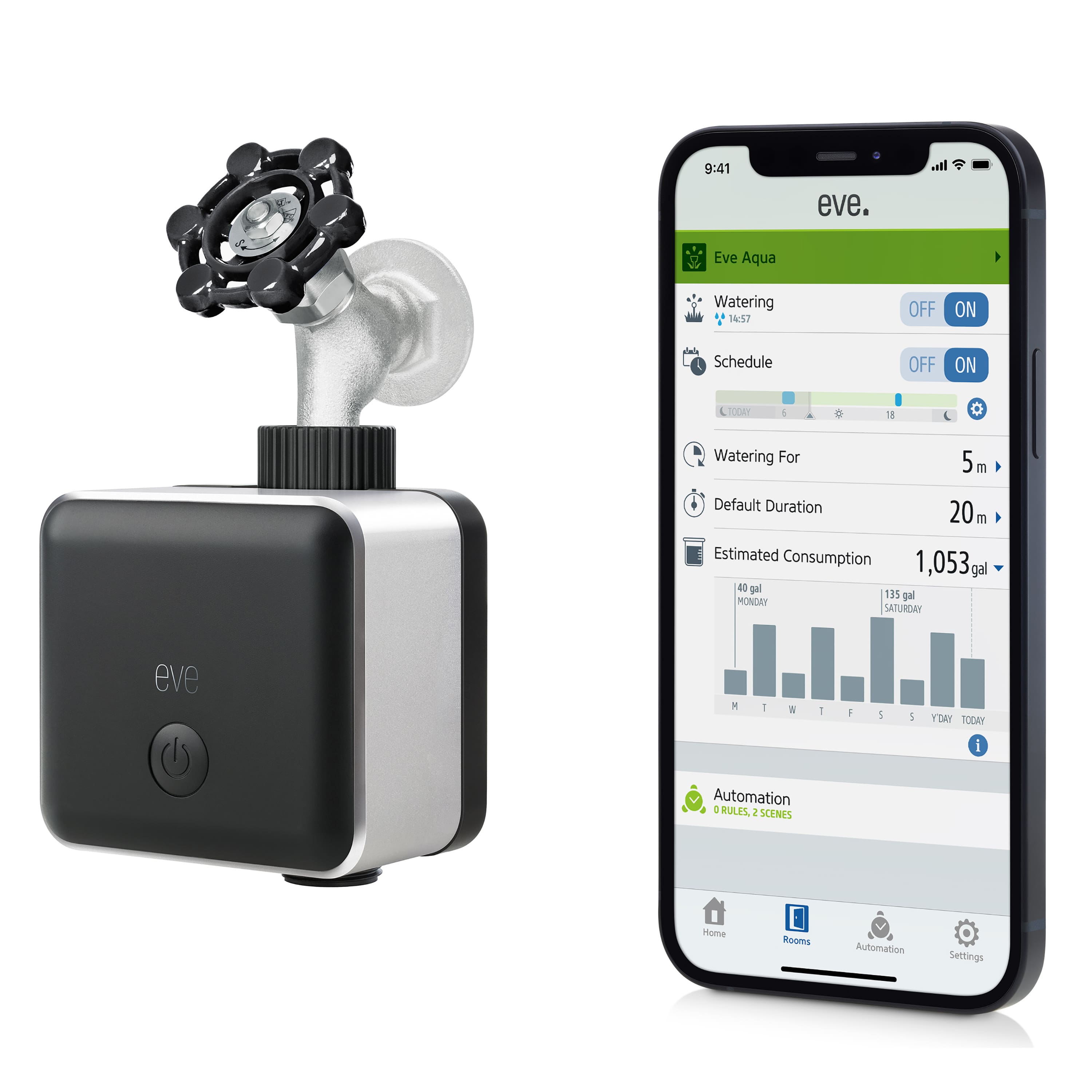 Best Buy: Eve Aqua Smart Water Controller Black, Silver 10028012